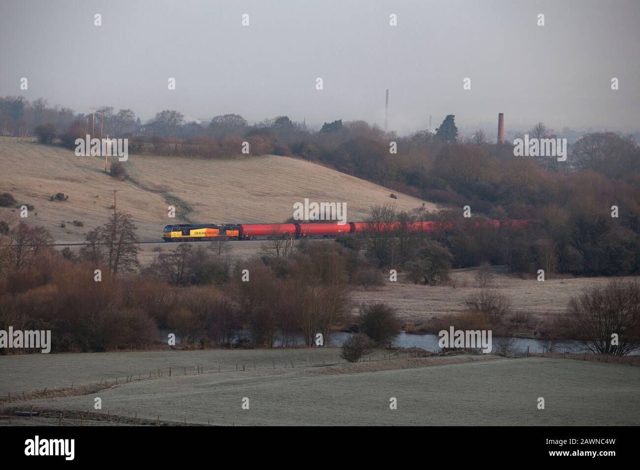 Colas Railfreight class 60 locomotive 60021 passing Cummersdale on the ...