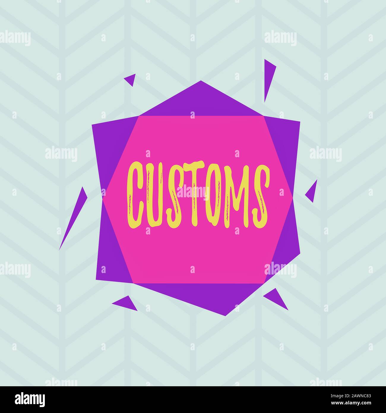 Conceptual hand writing showing Customs. Concept meaning Official ...