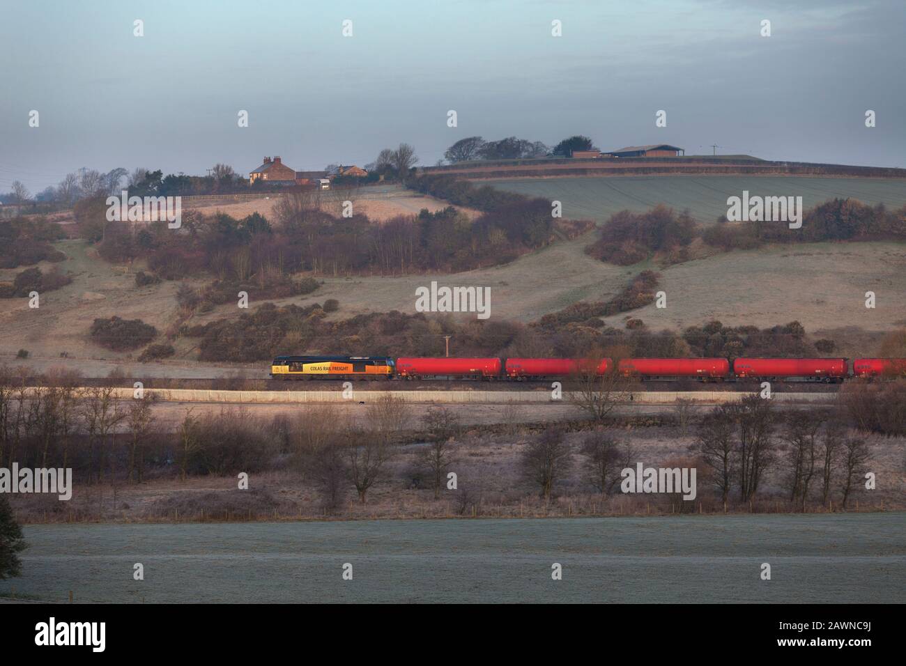 Colas Railfreight class 60 locomotive 60021 passing Cummersdale on the ...
