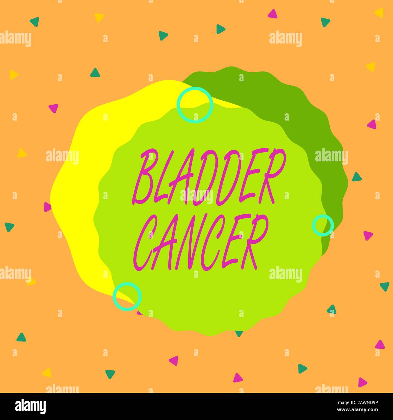 Handwriting text Bladder Cancer. Conceptual photo form of cancer that ...