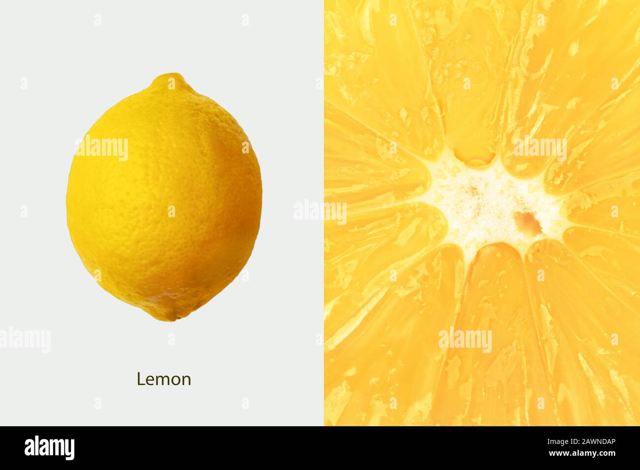 Creative layout made of lemon Stock Photo - Alamy