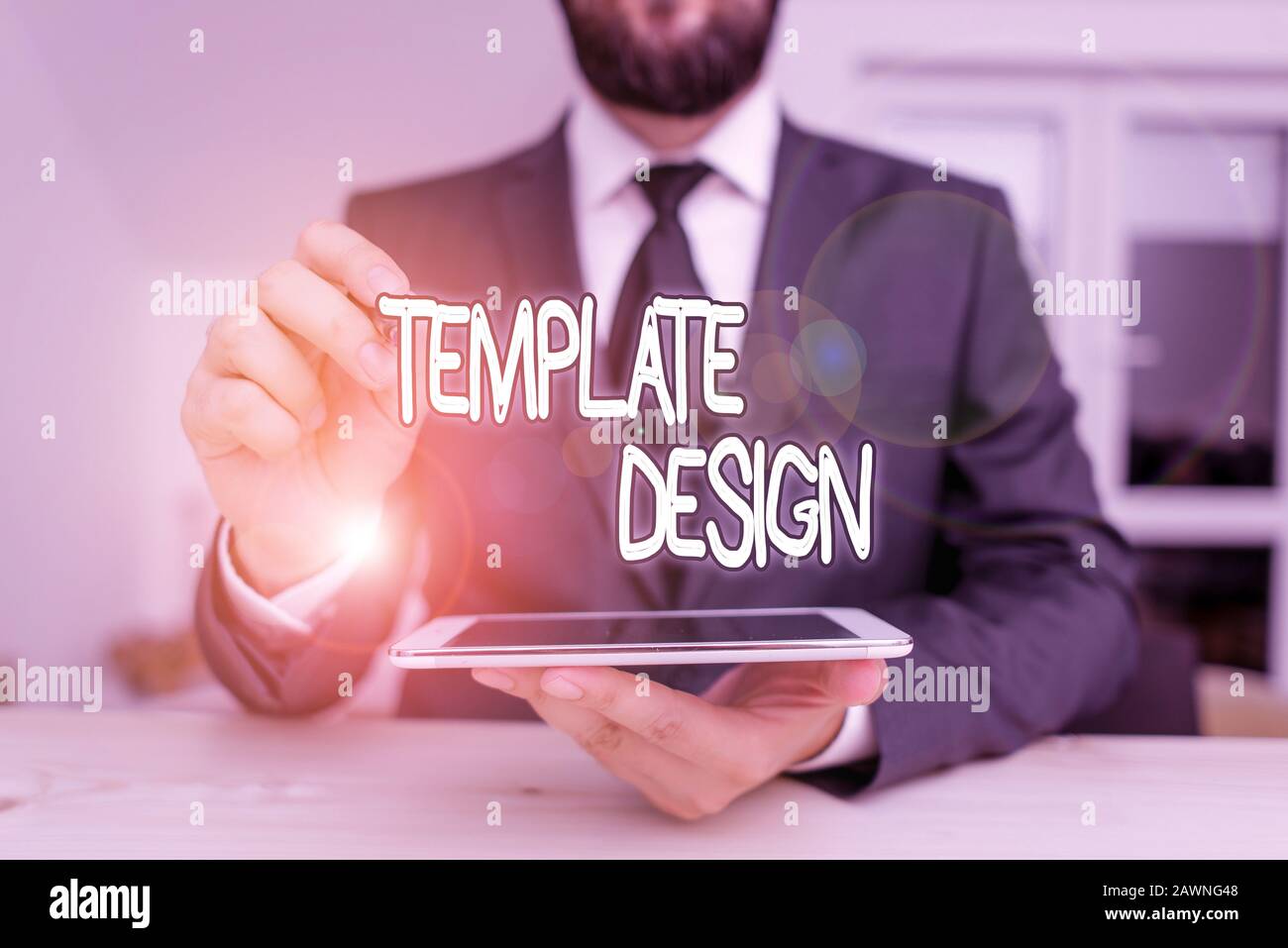 Writing Note Showing Template Design Business Concept For An Overall Layout Or Blueprint With A