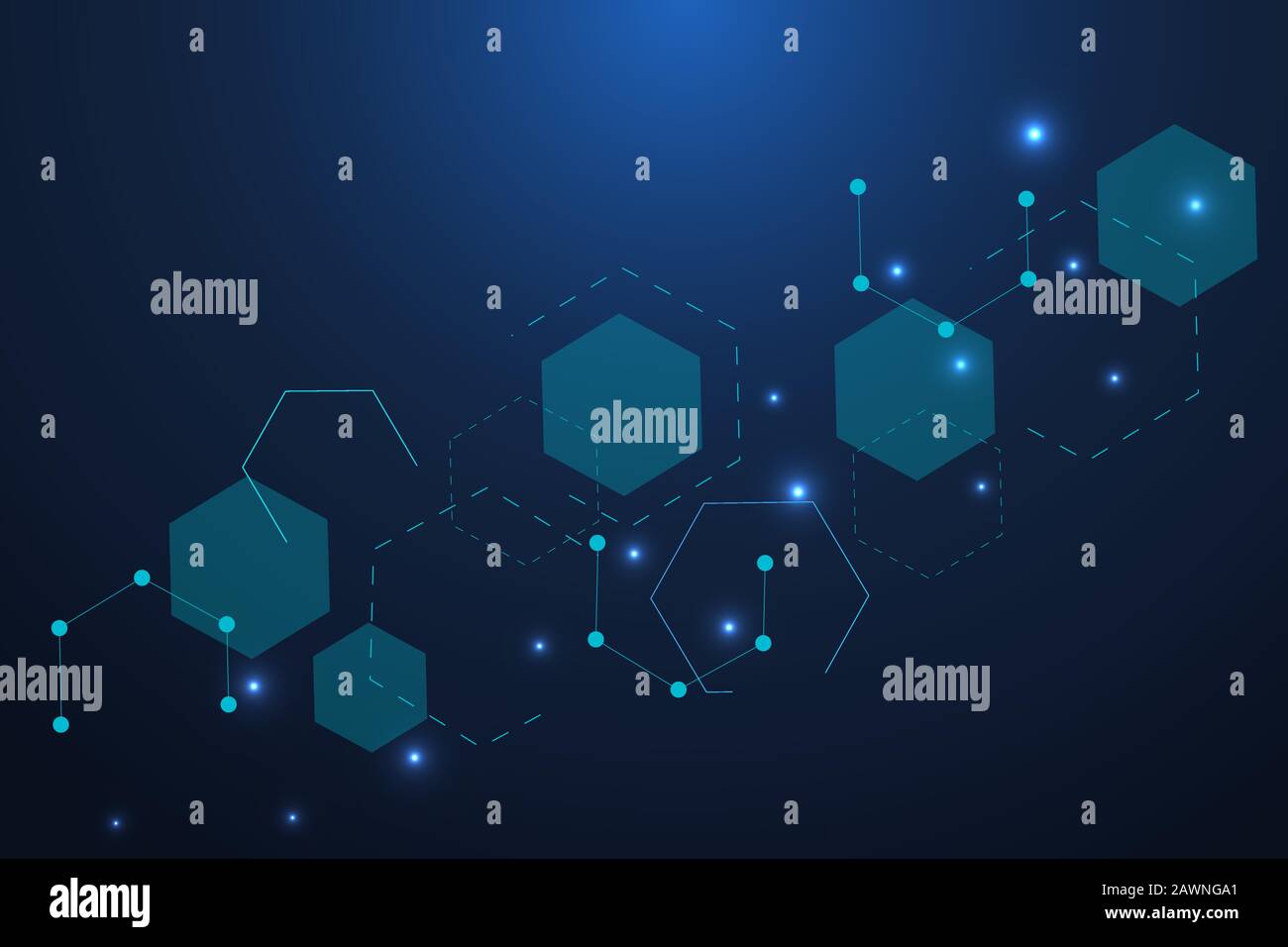 Modern futuristic background of the scientific hexagonal pattern ...