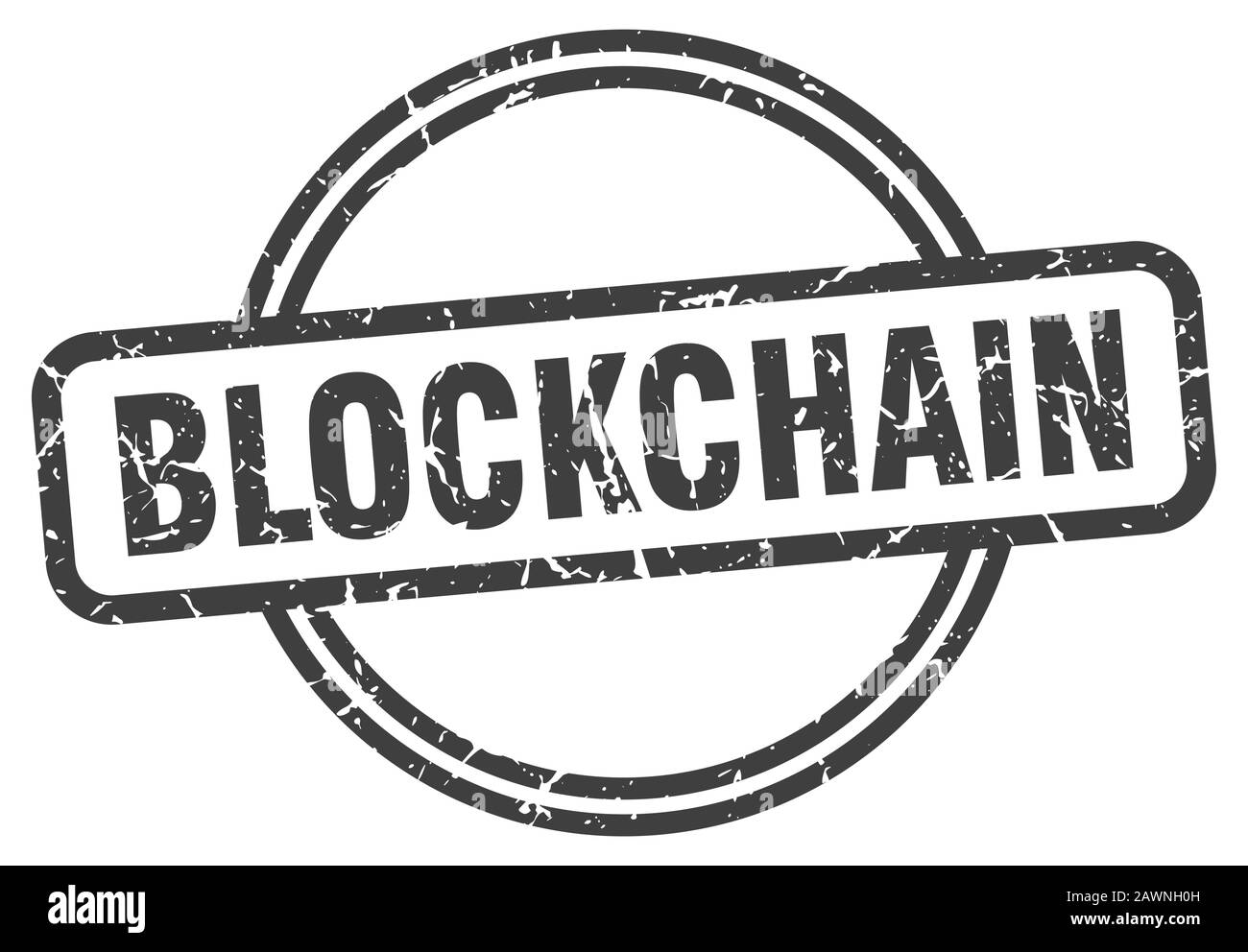 blockchain stamp. blockchain round vintage grunge sign. blockchain ...