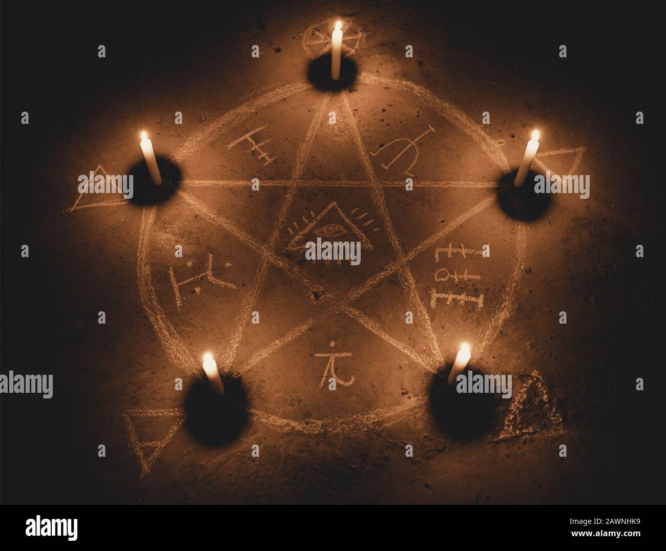 Stacked Triangles Satanic Ritual