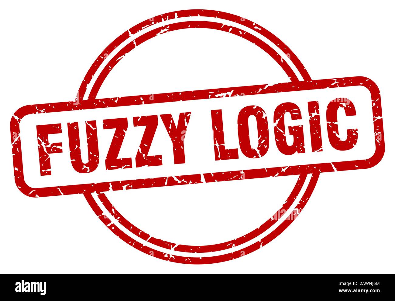 fuzzy logic stamp. fuzzy logic round vintage grunge sign. fuzzy logic ...