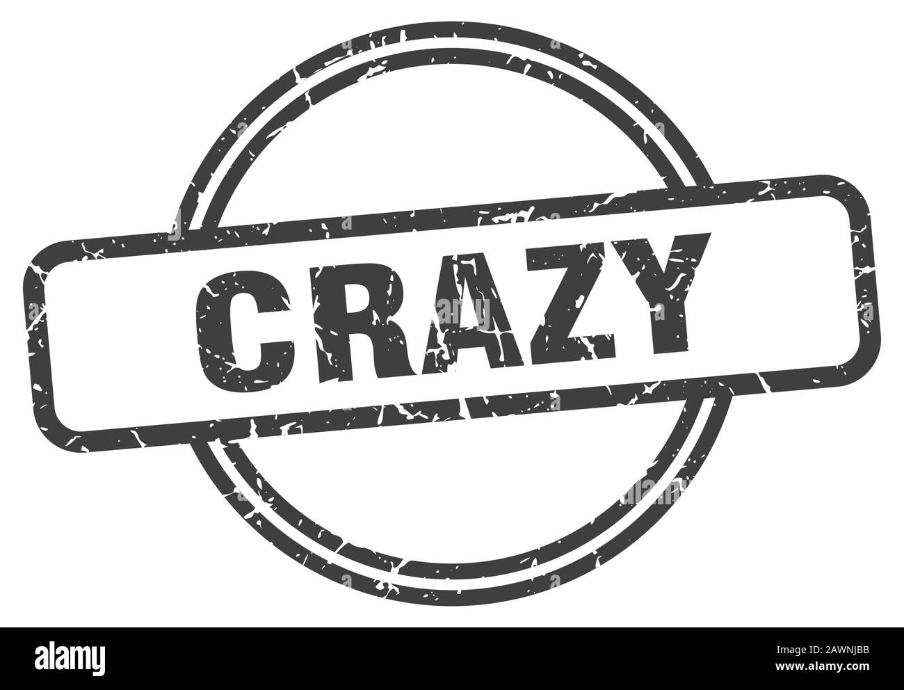 crazy stamp. crazy round vintage grunge sign. crazy Stock Vector Image ...