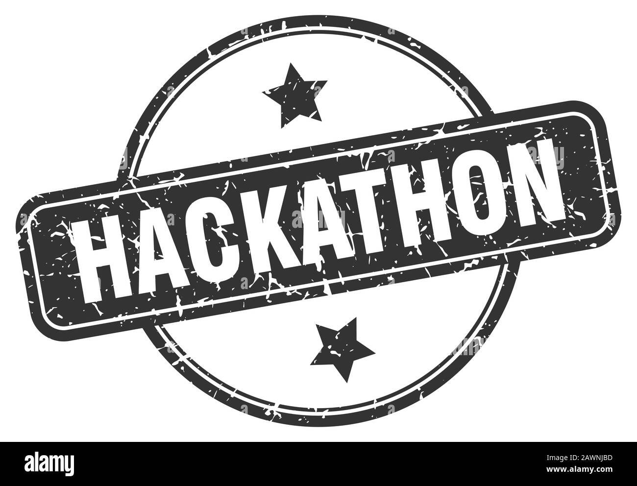 hackathon stamp. hackathon round vintage grunge sign. hackathon Stock ...