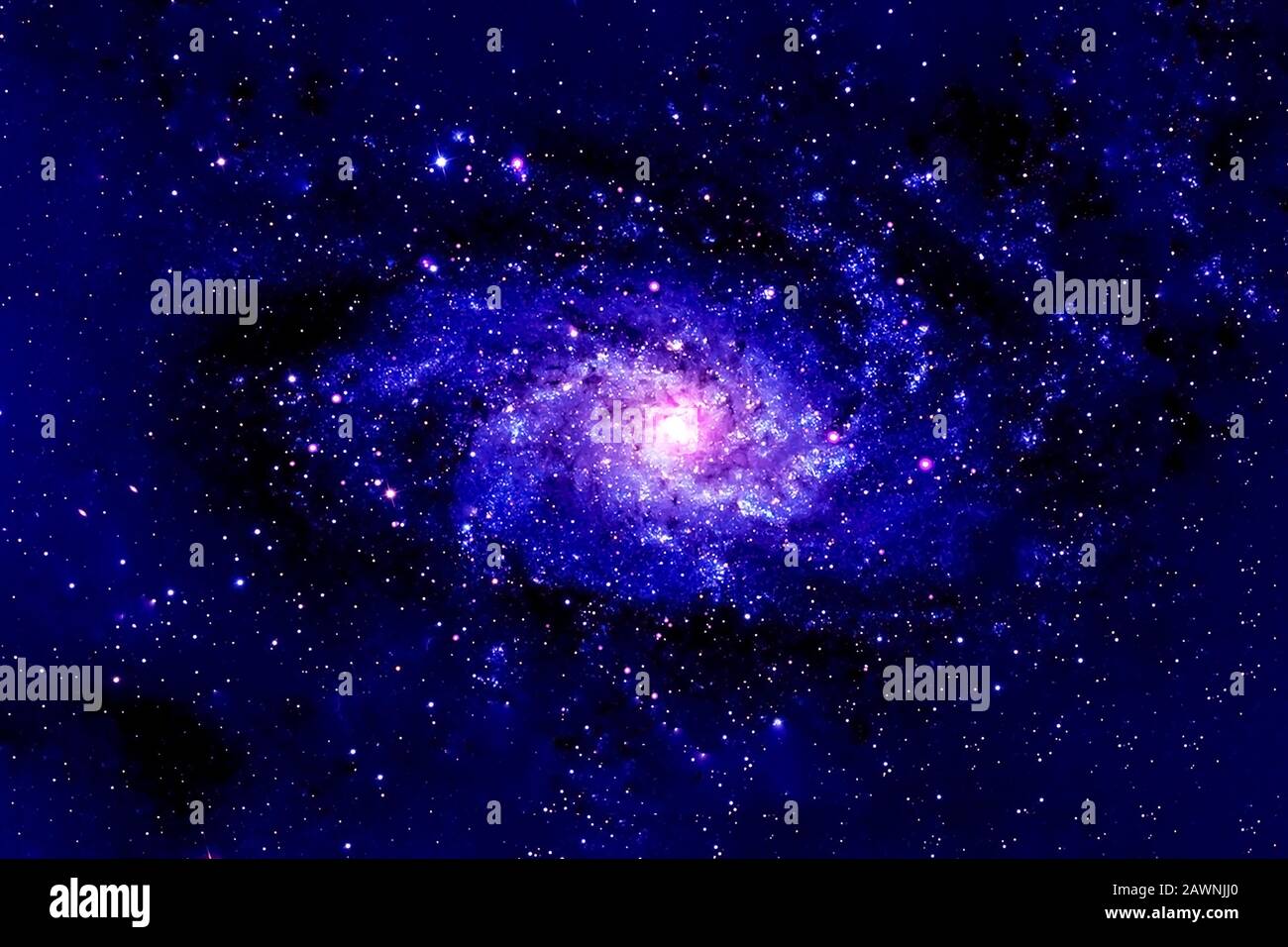 Beautiful blue galaxy. With stars and systems. Elements of this image ...