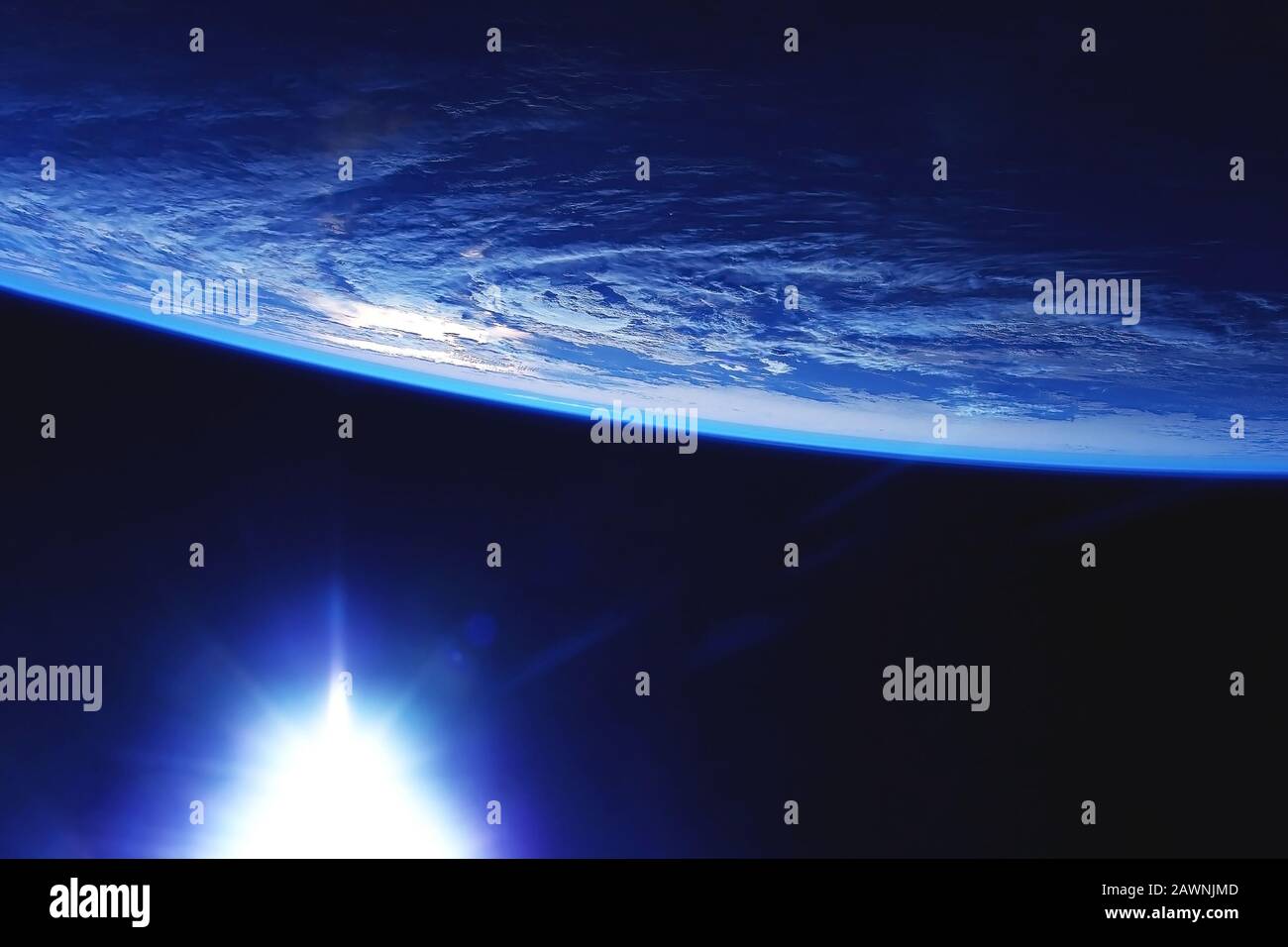Earth atmosphere from space Elements of this image were furnished by ...