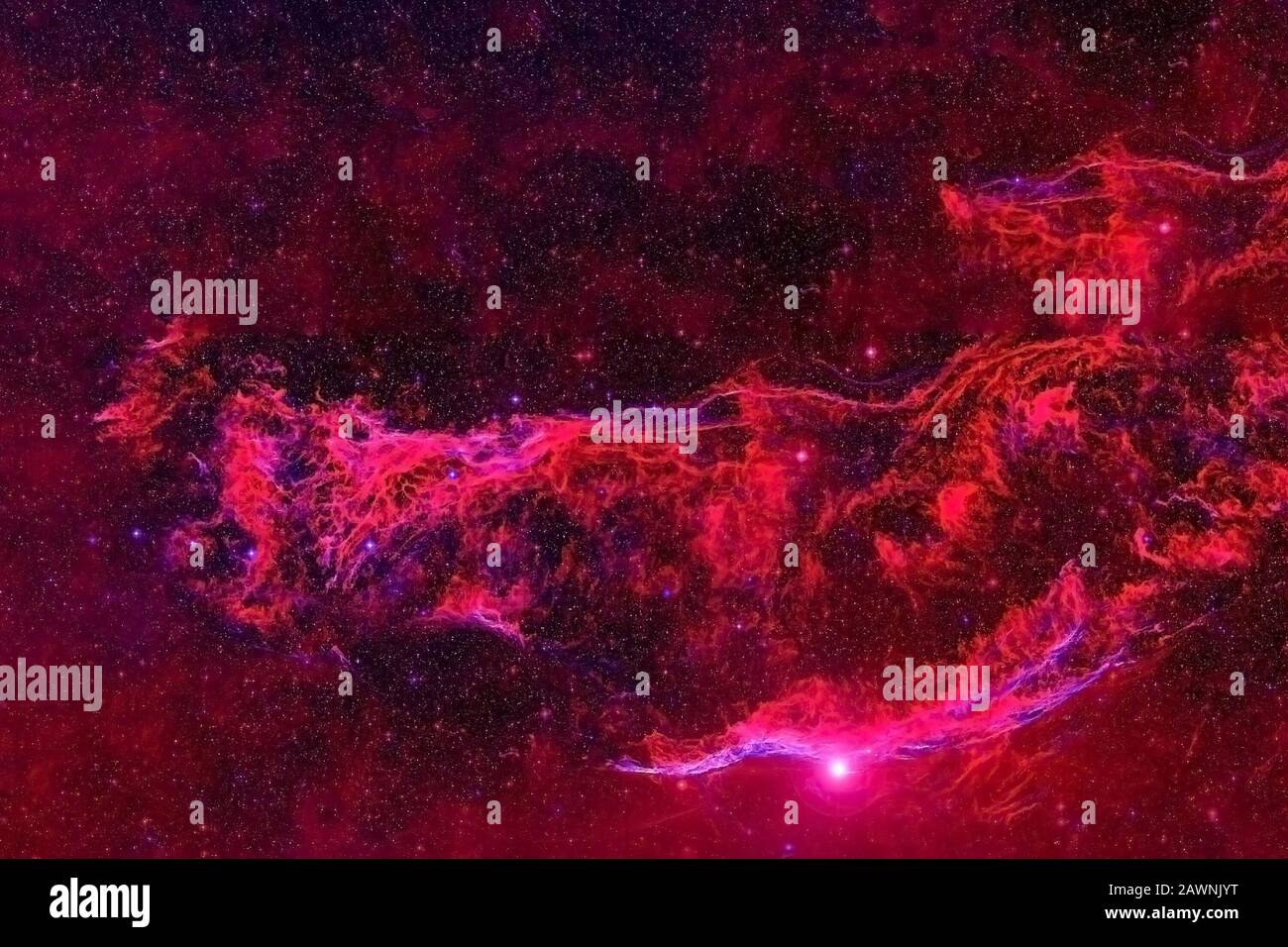 Red galaxy, deep space. With the stars. Elements of this image were ...
