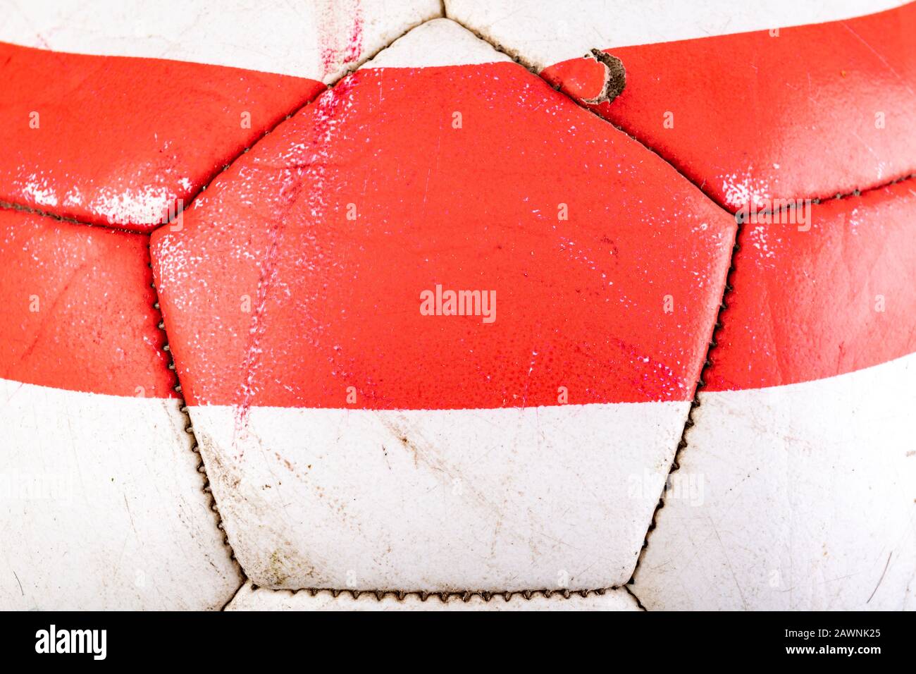 Leather soccer ball. Structure and places of the stitches in the ball ...