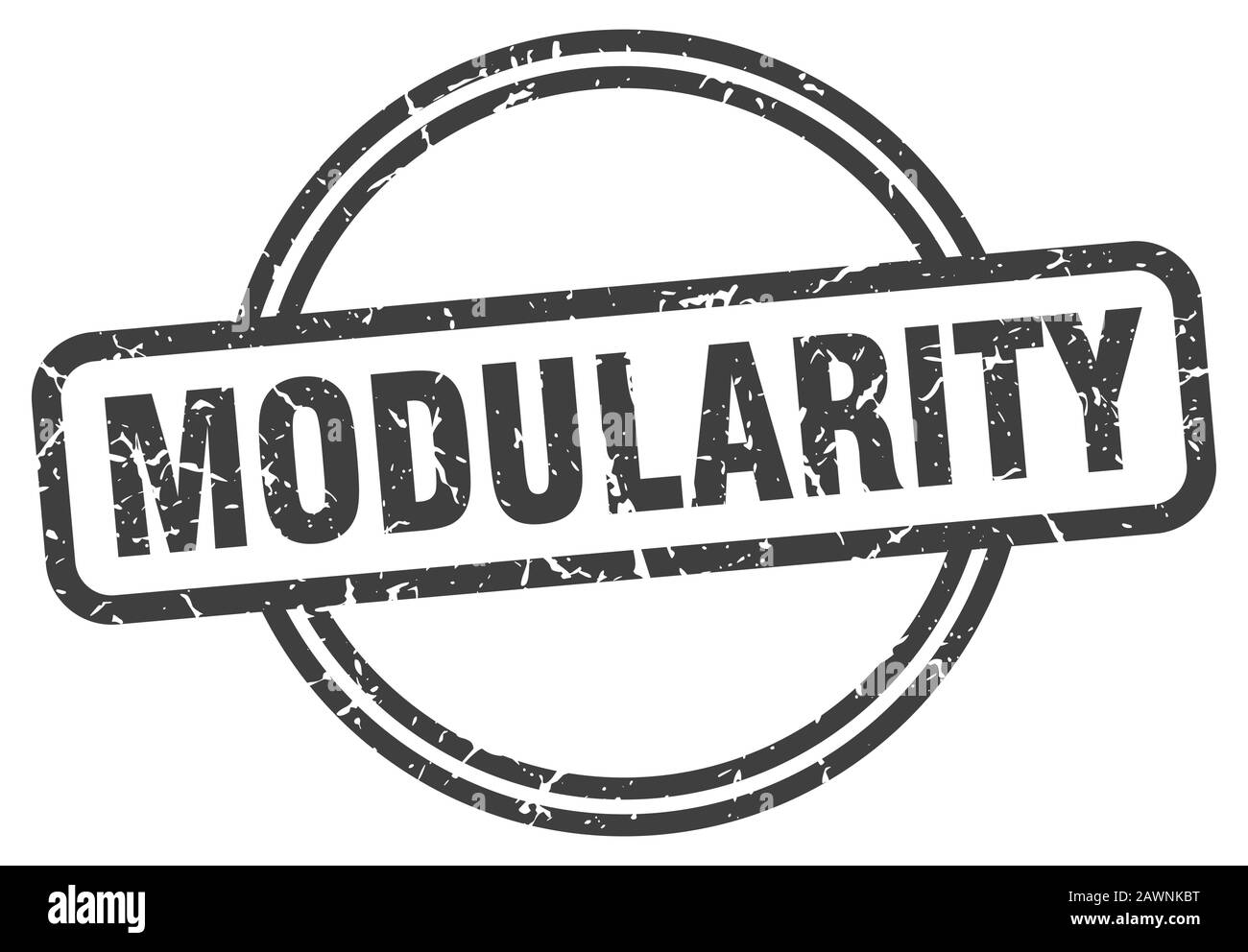 modularity stamp. modularity round vintage grunge sign. modularity ...