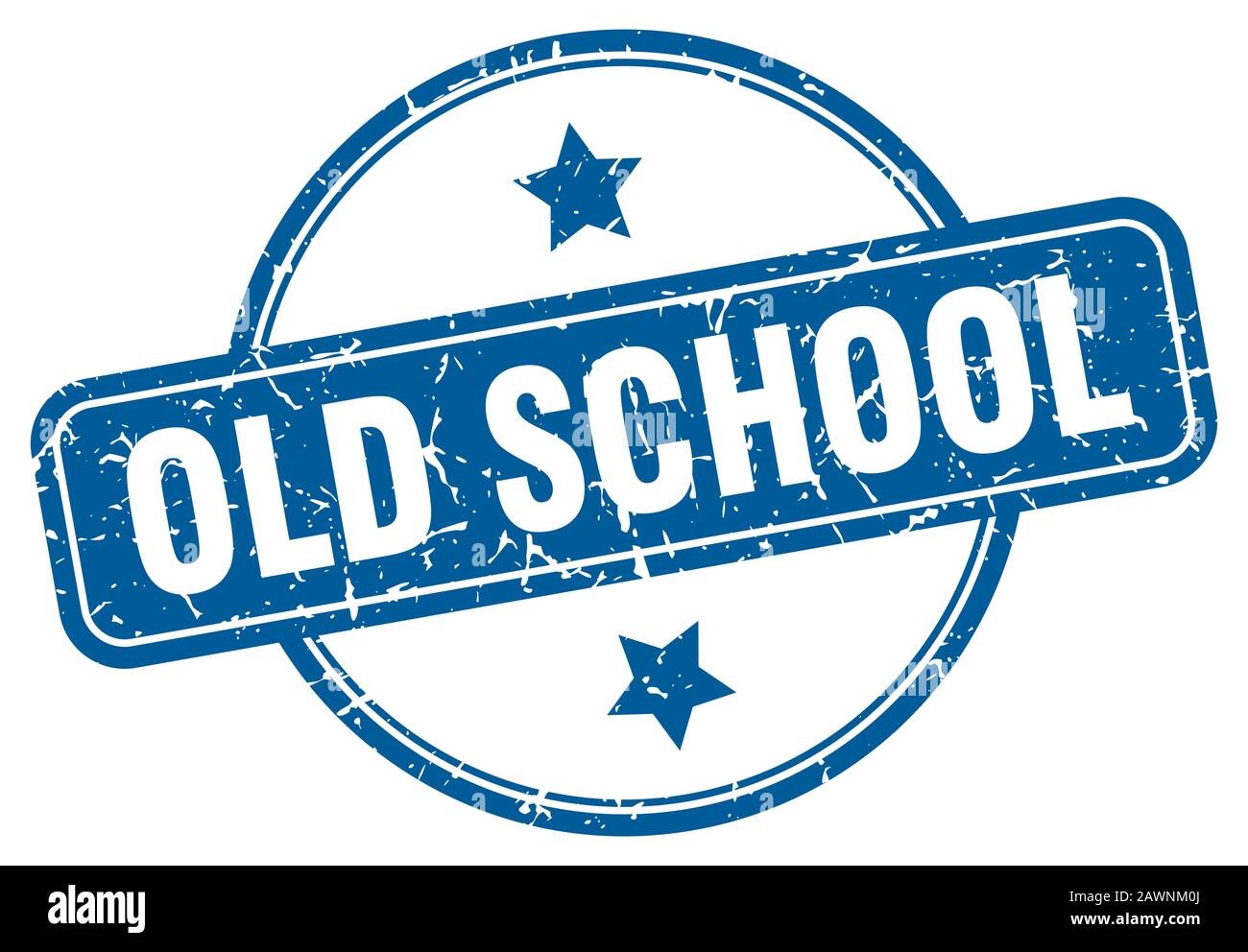 old school stamp. old school round vintage grunge sign. old school ...