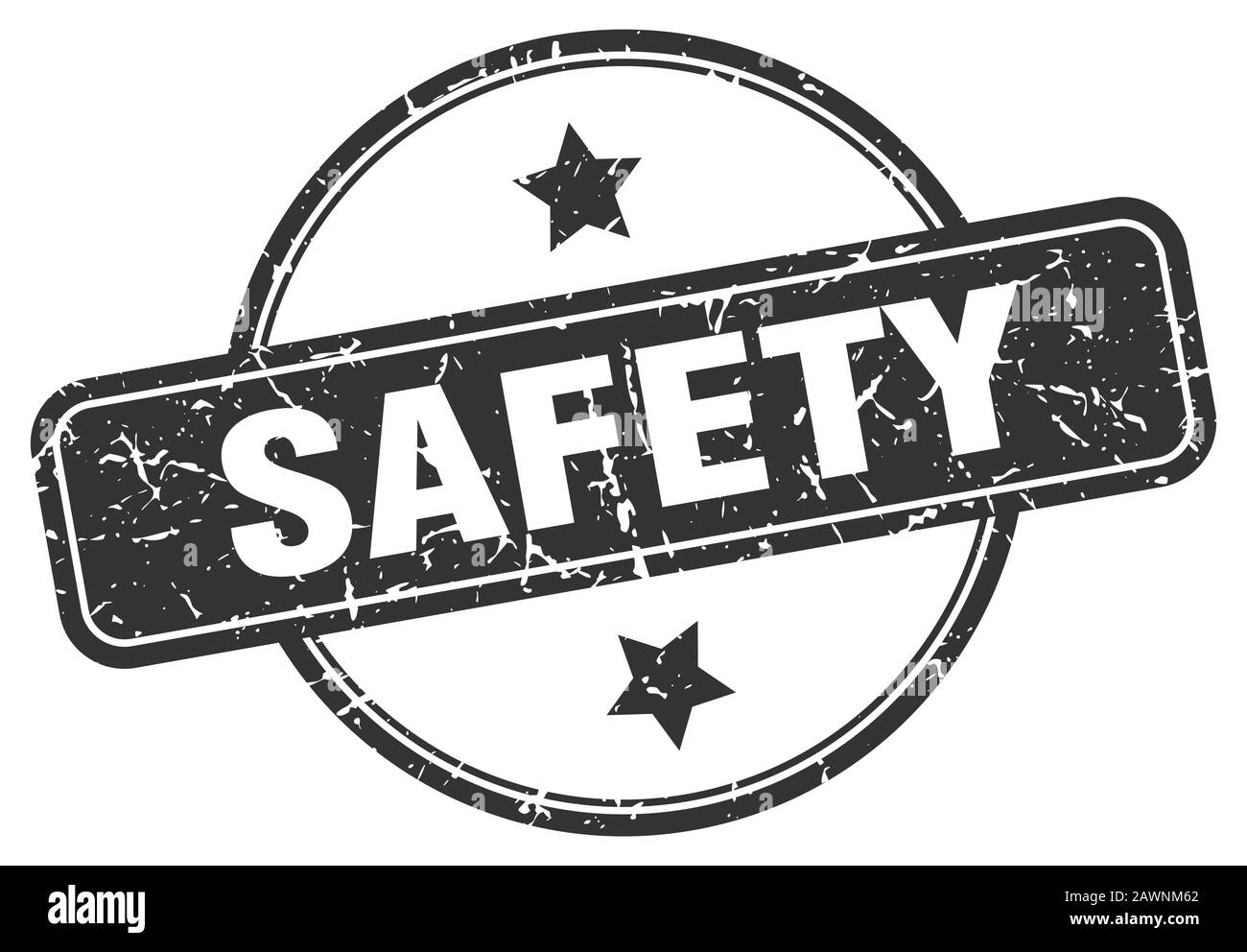safety stamp. safety round vintage grunge sign. safety Stock Vector ...