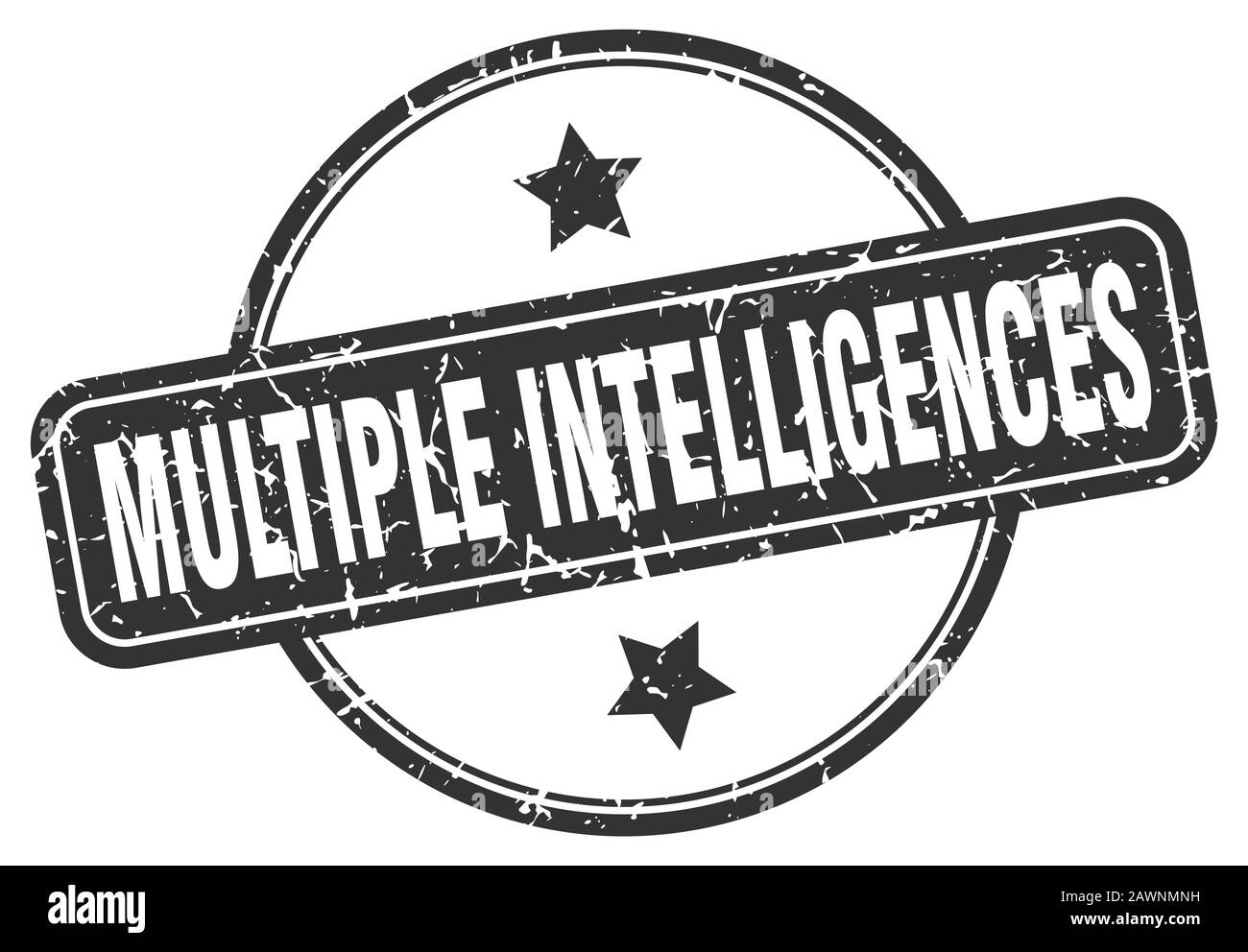 multiple intelligences stamp. multiple intelligences round vintage ...