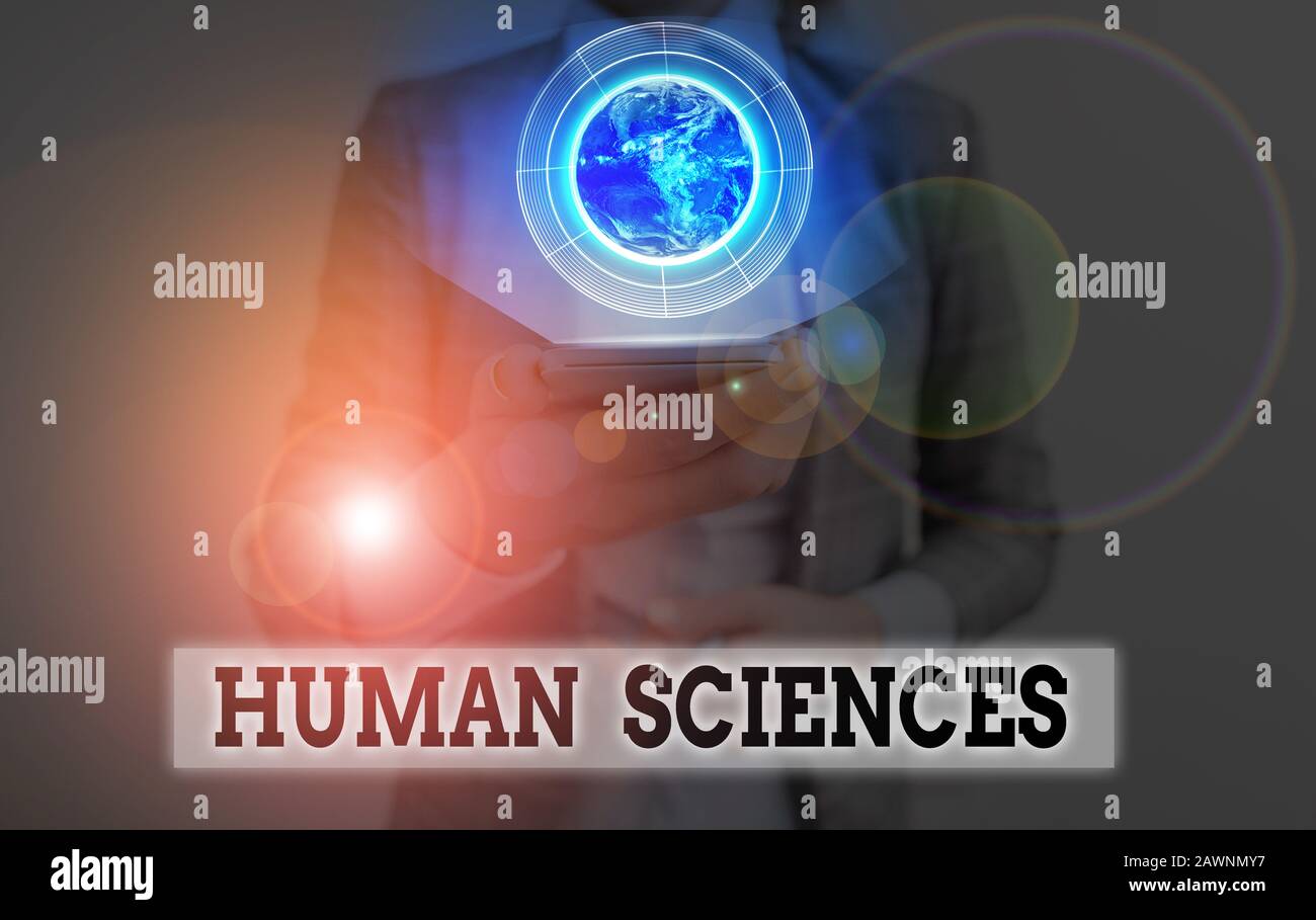 Conceptual hand writing showing human Sciences. Concept meaning studies ...
