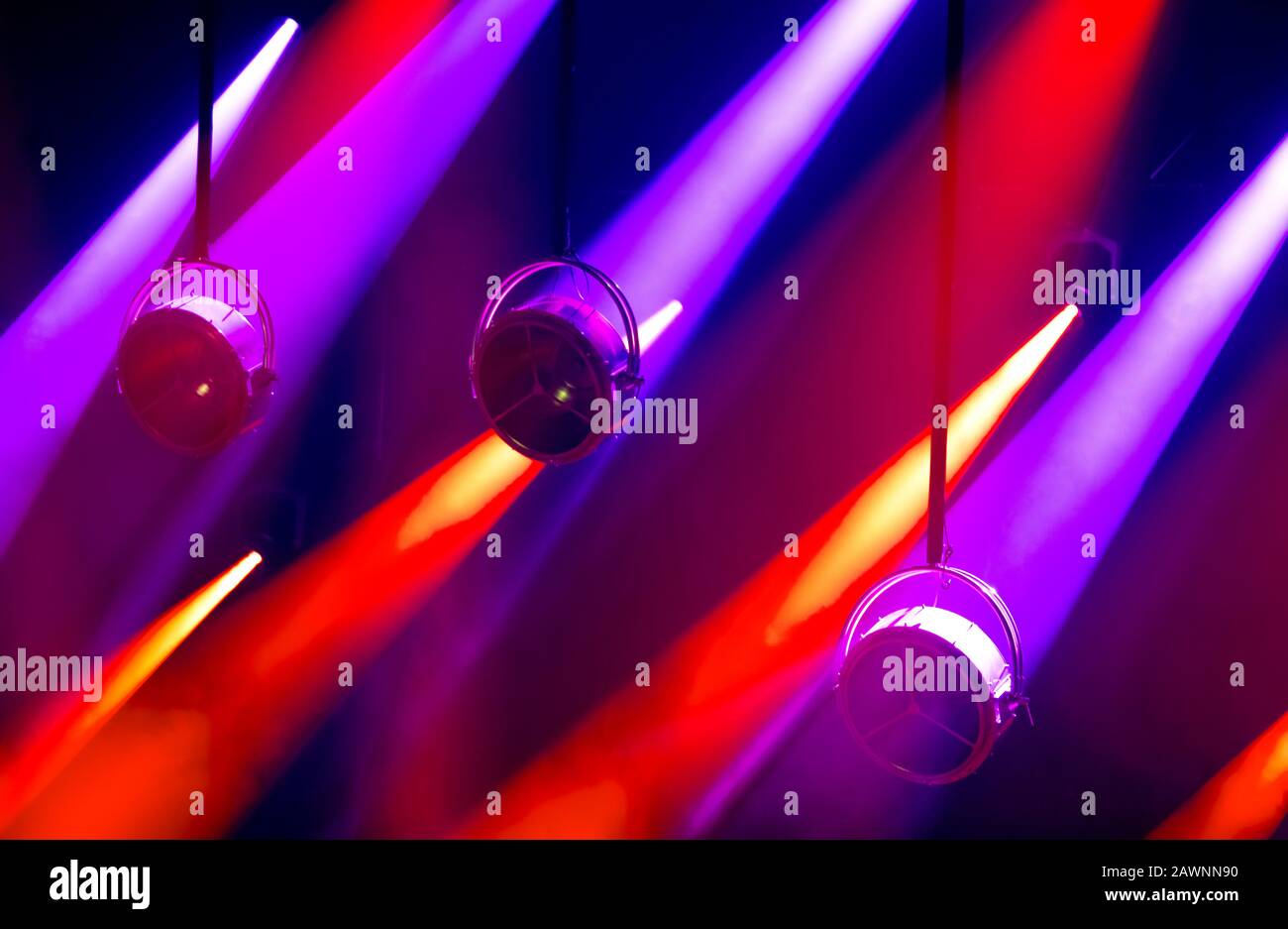 Lights at stage or concert show. Night party Stock Photo - Alamy