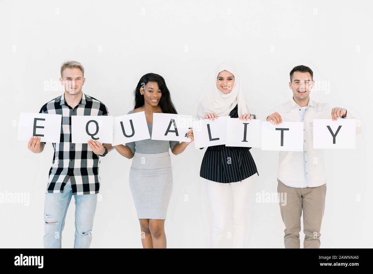 Equality of Races, No racism Concept. Races united against ...