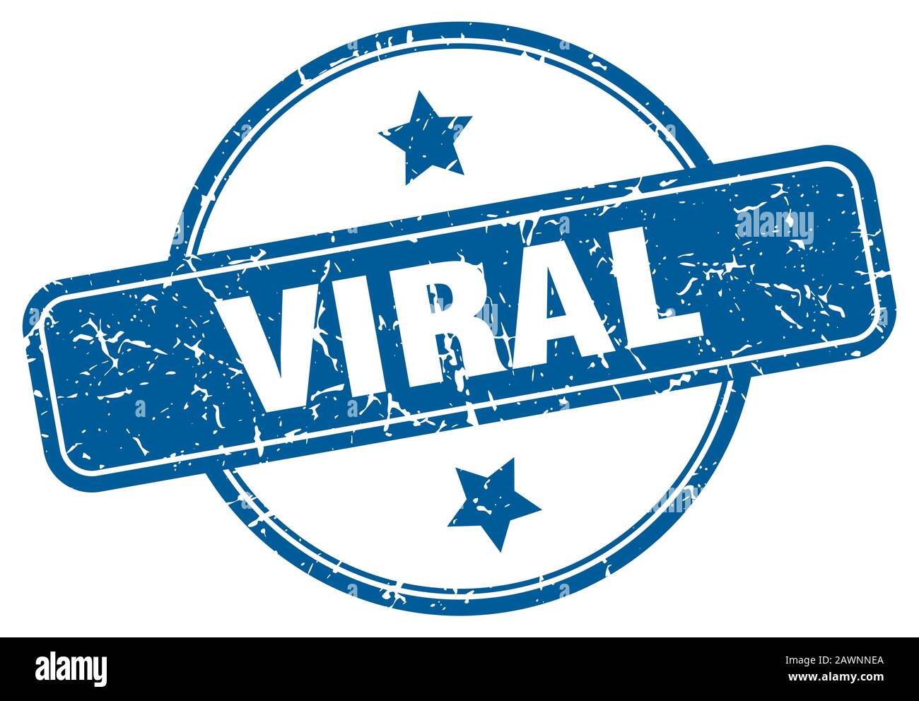viral stamp. viral round vintage grunge sign. viral Stock Vector Image ...