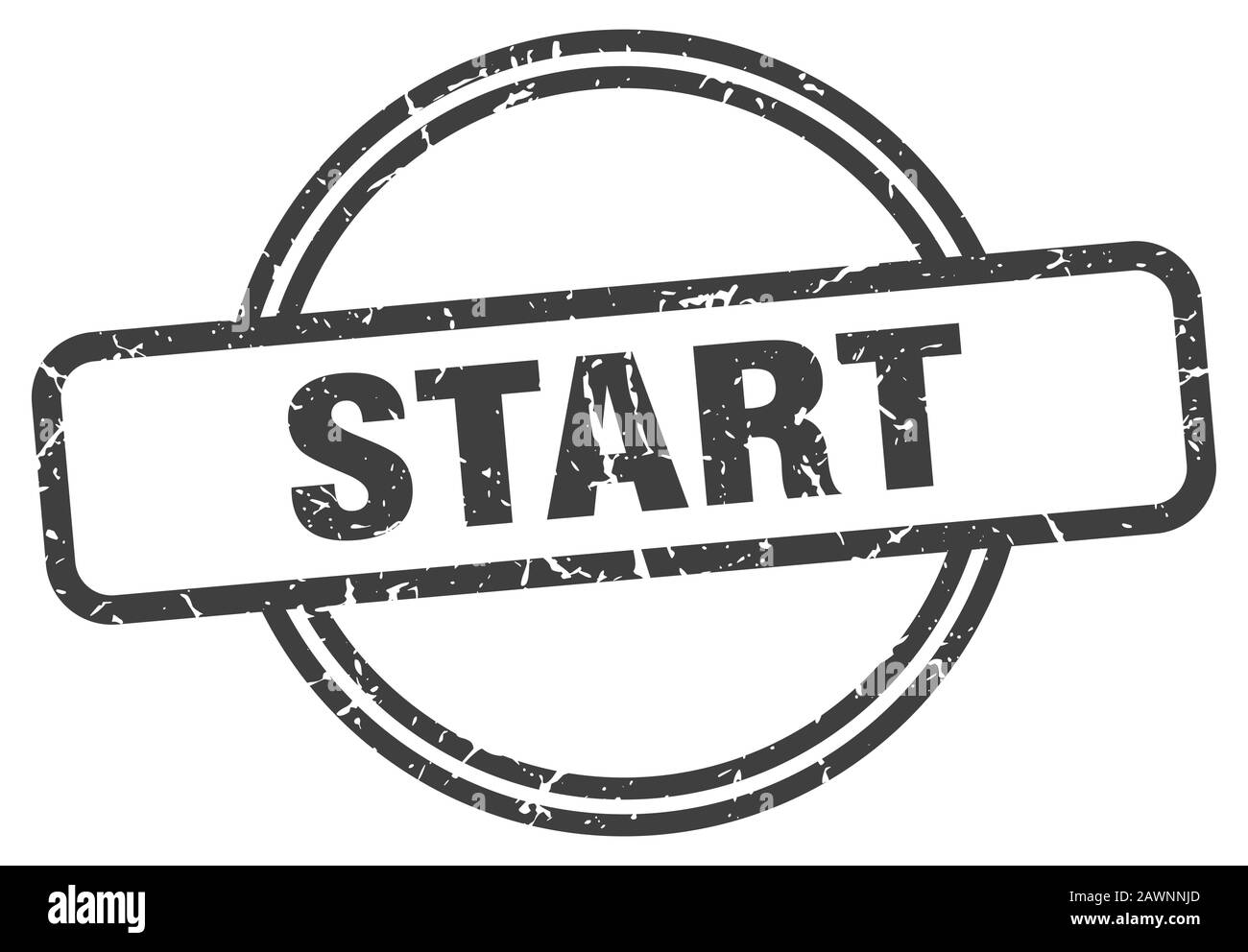 start stamp. start round vintage grunge sign. start Stock Vector Image ...