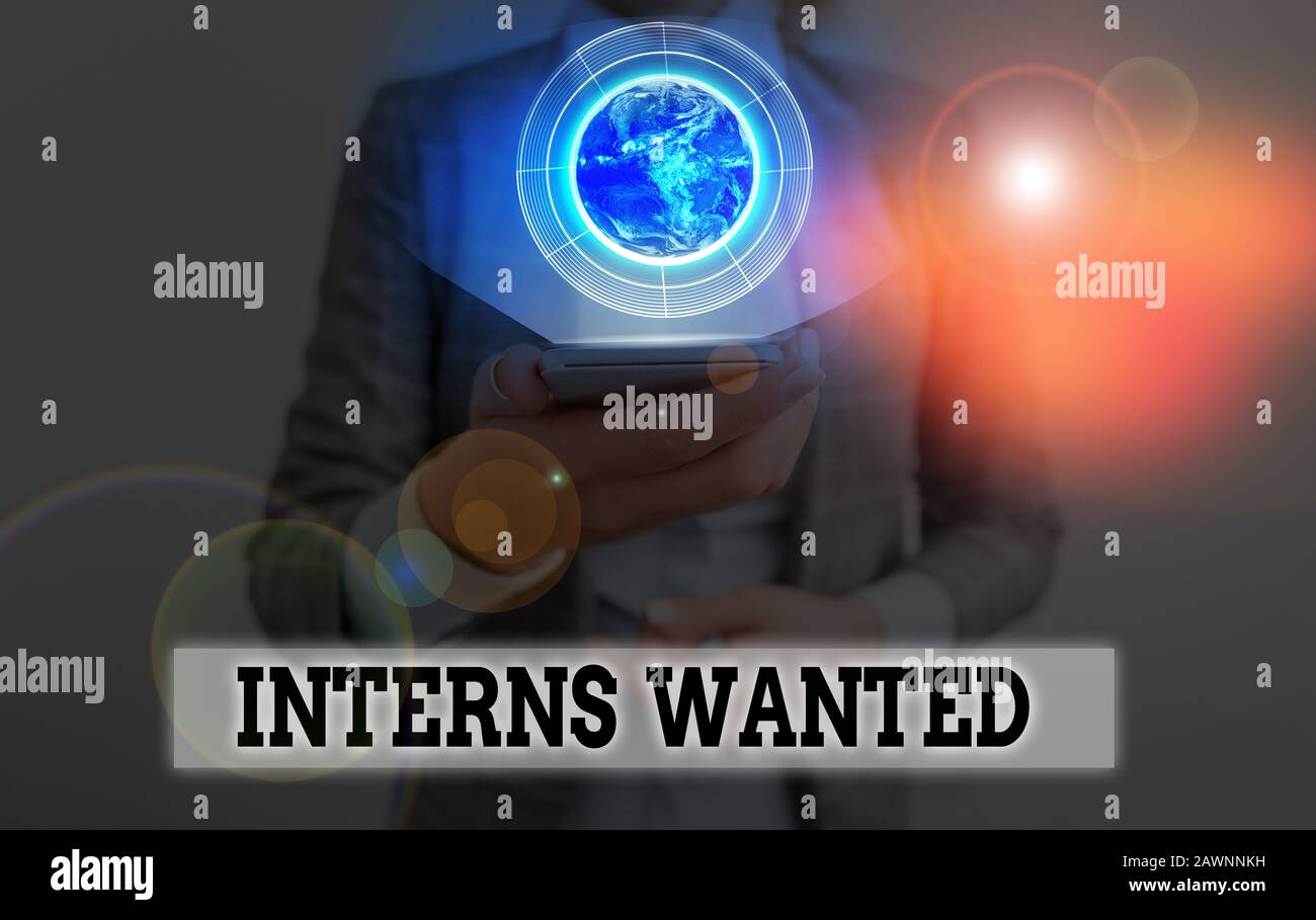 Conceptual hand writing showing Interns Wanted. Concept meaning ... Conceptual hand writing showing Interns Wanted. Concept meaning ...