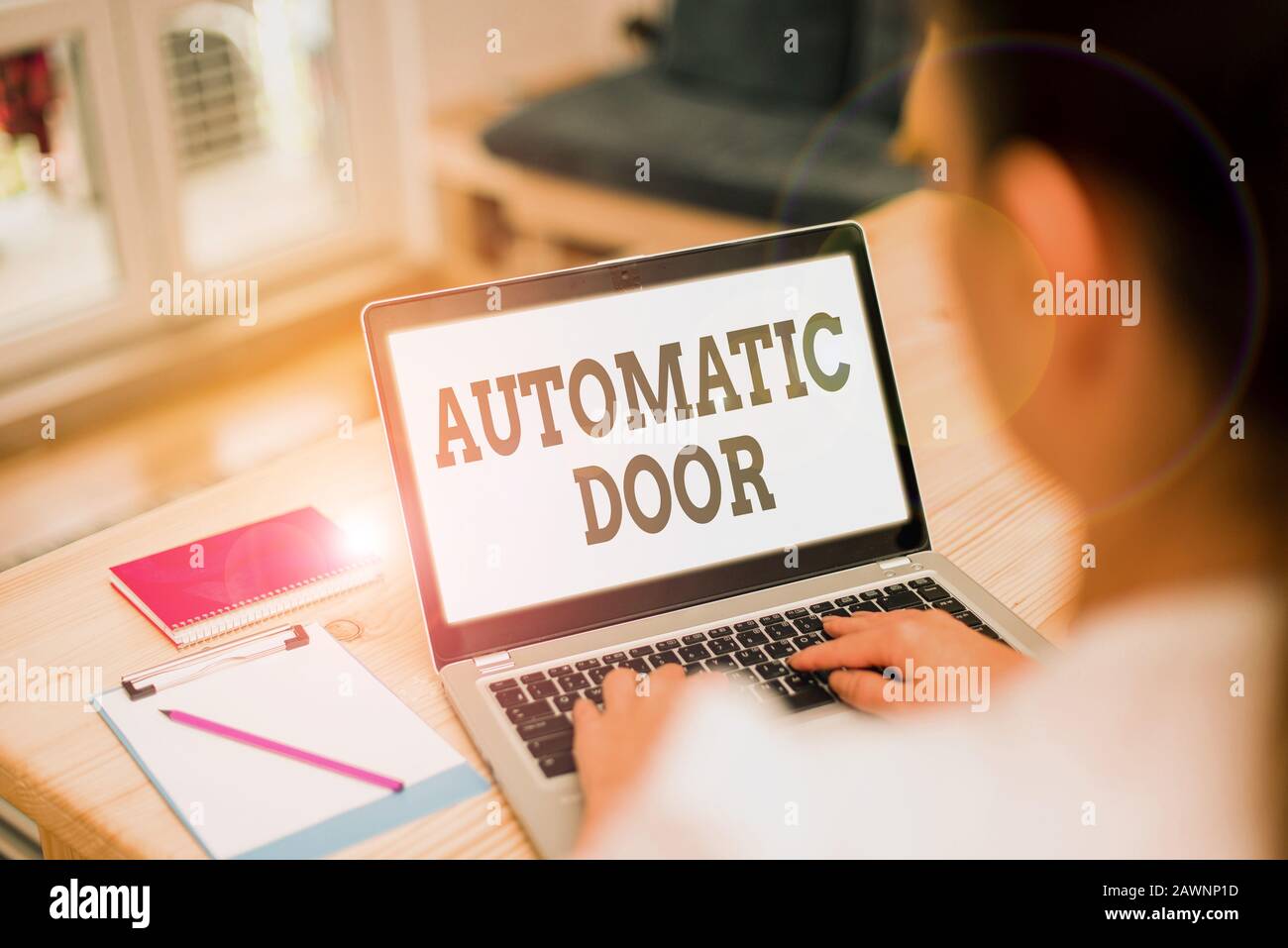 Handwriting text Automatic Door. Conceptual photo opens automatically ...