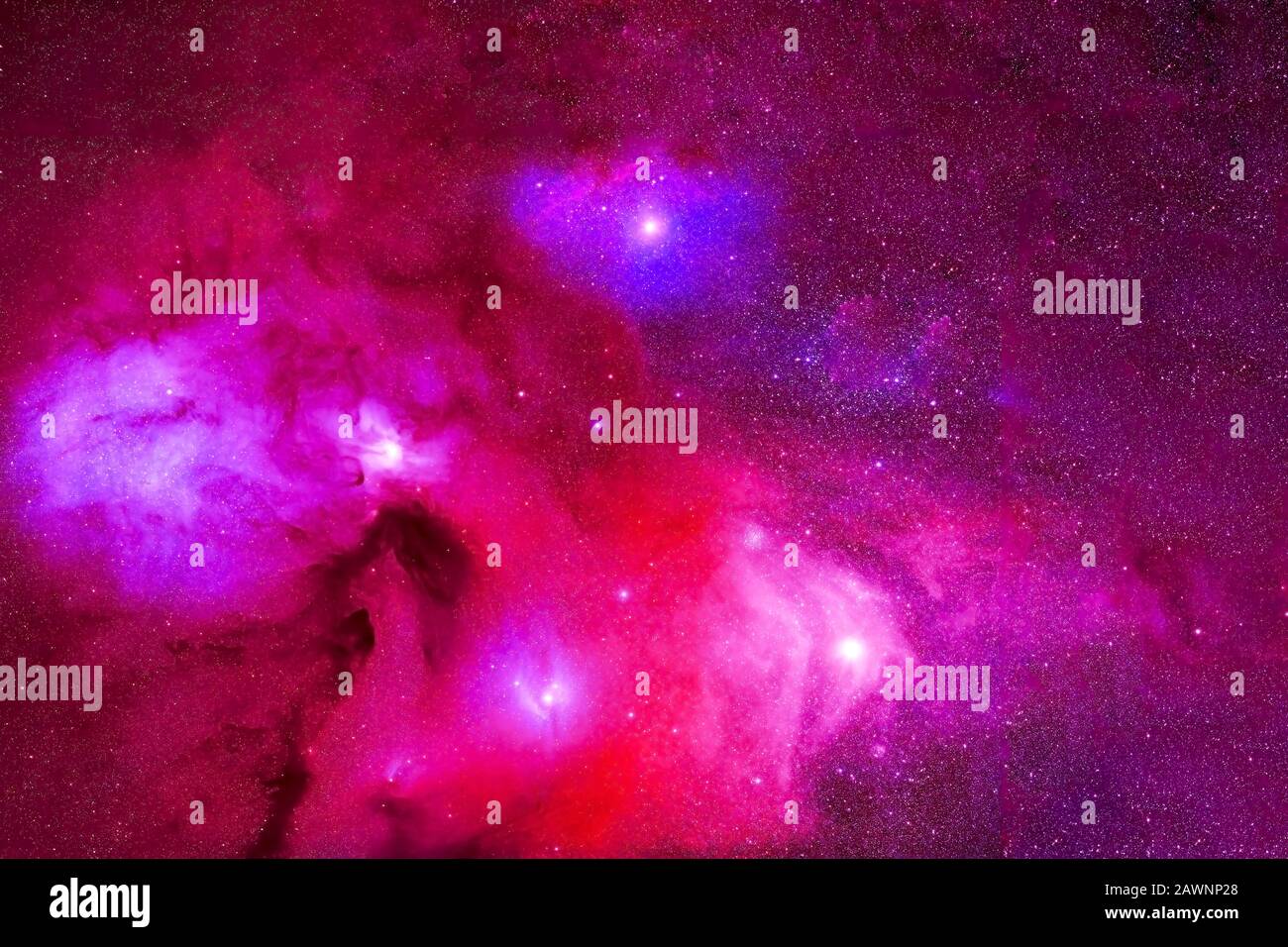 Deep space, purple with stars and nebulae. Elements of this image were ...