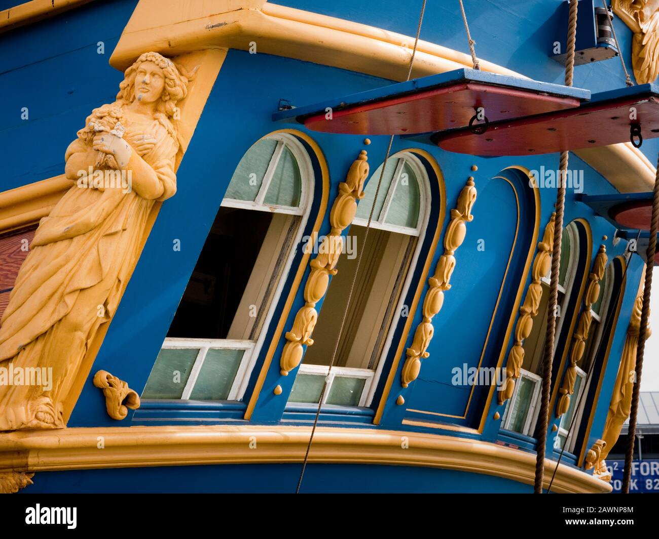 Replica of Captain Cook's Endeavour ship at Darling Harbour, Sydney ...
