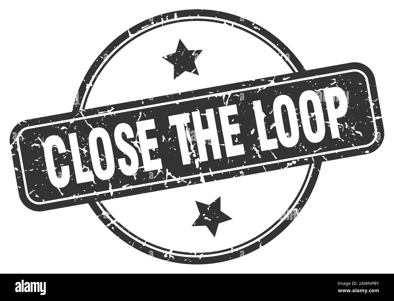 close the loop stamp. close the loop round vintage grunge sign. close ...