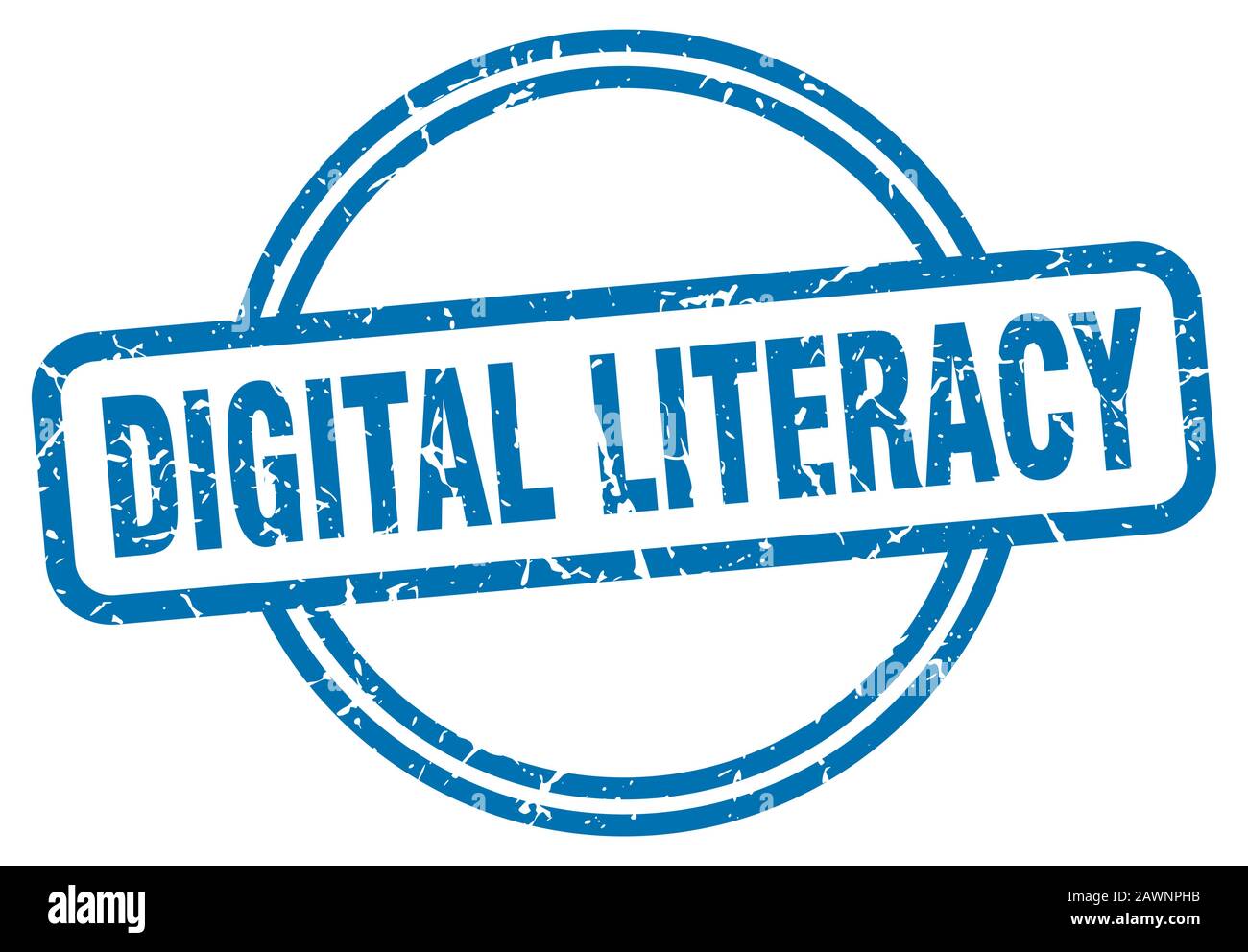 digital literacy stamp. digital literacy round vintage grunge sign ...