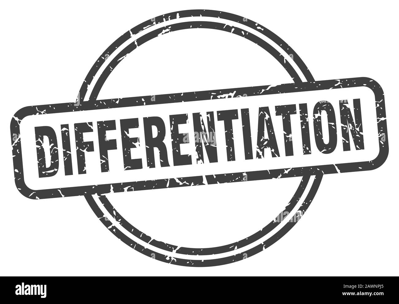 differentiation stamp. differentiation round vintage grunge sign ...
