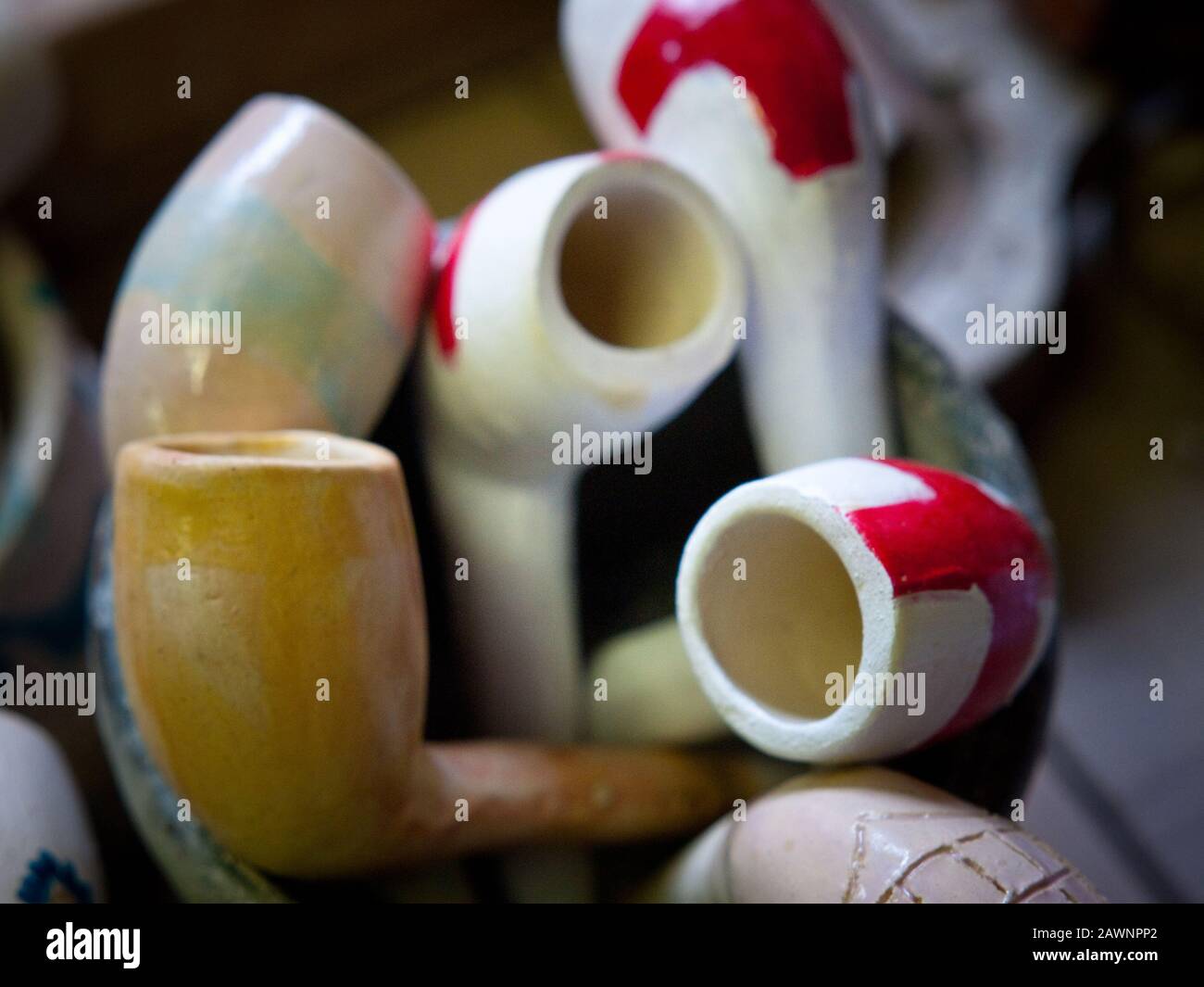 Clay Smoking Pipes Stock Photo - Alamy