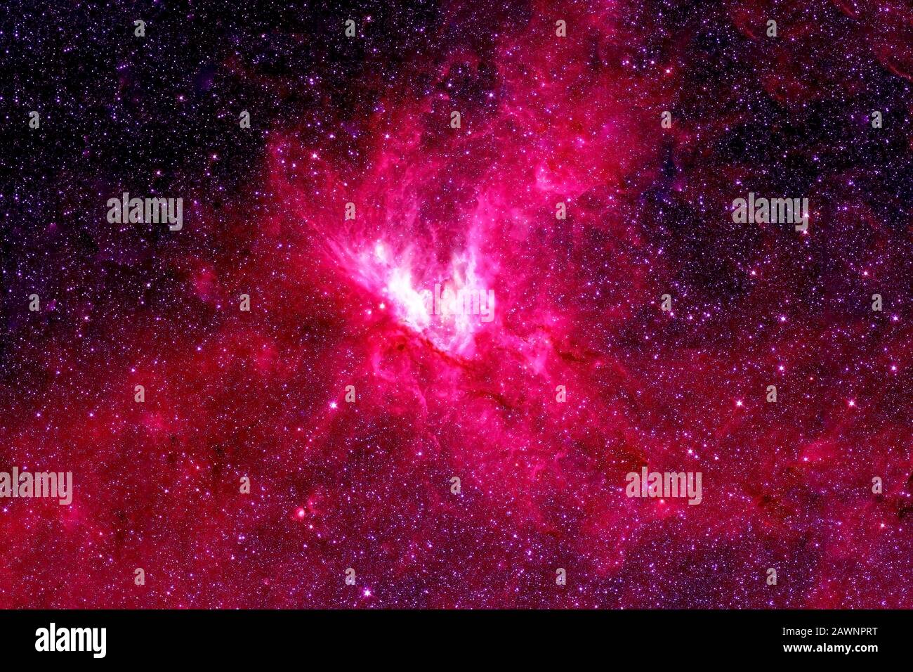 Red galaxy, deep space. With the stars. Elements of this image were ...
