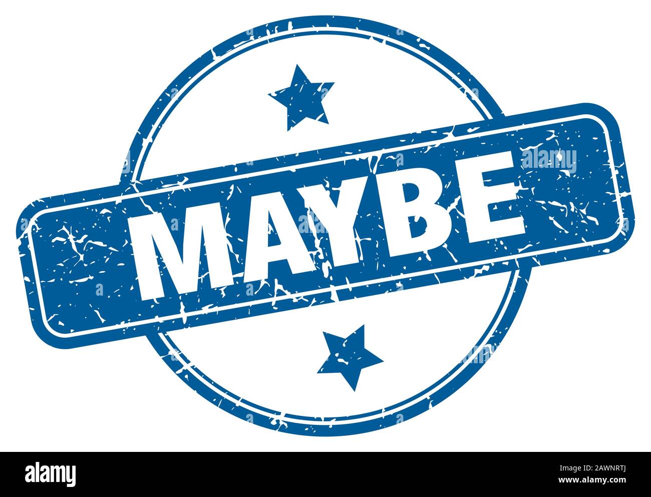 maybe stamp. maybe round vintage grunge sign. maybe Stock Vector Image ...