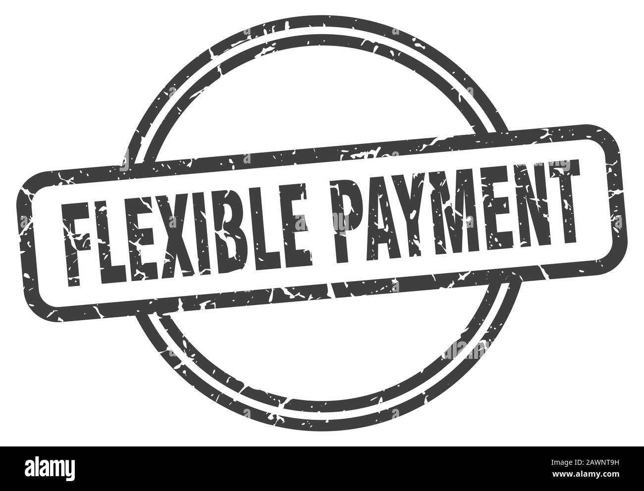 flexible payment stamp. flexible payment round vintage grunge sign ...