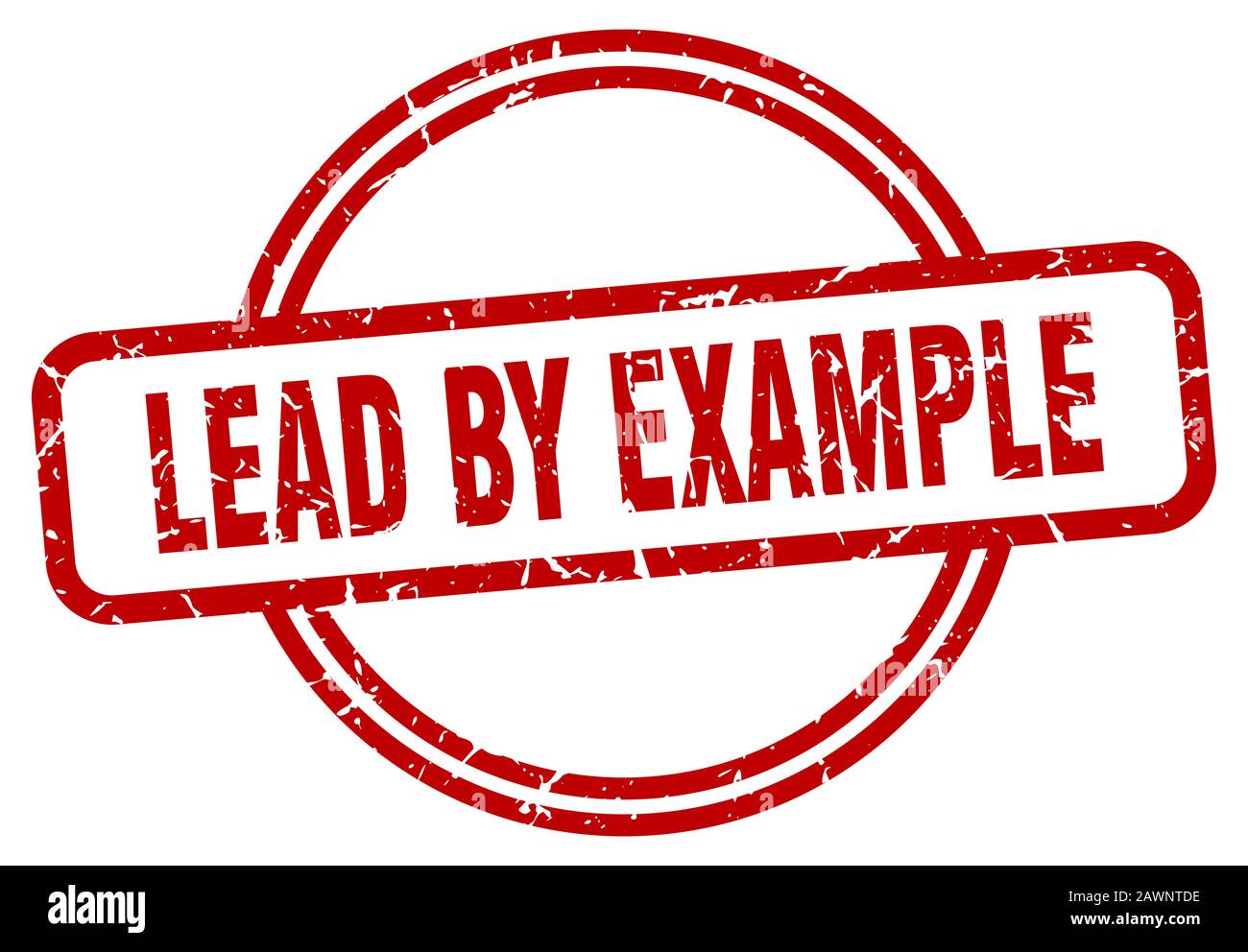 lead by example stamp. lead by example round vintage grunge sign. lead ...
