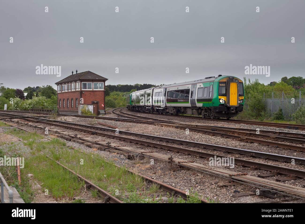 West Midlands railway Bombardier class 172 Turbostar train at Droitwich ...