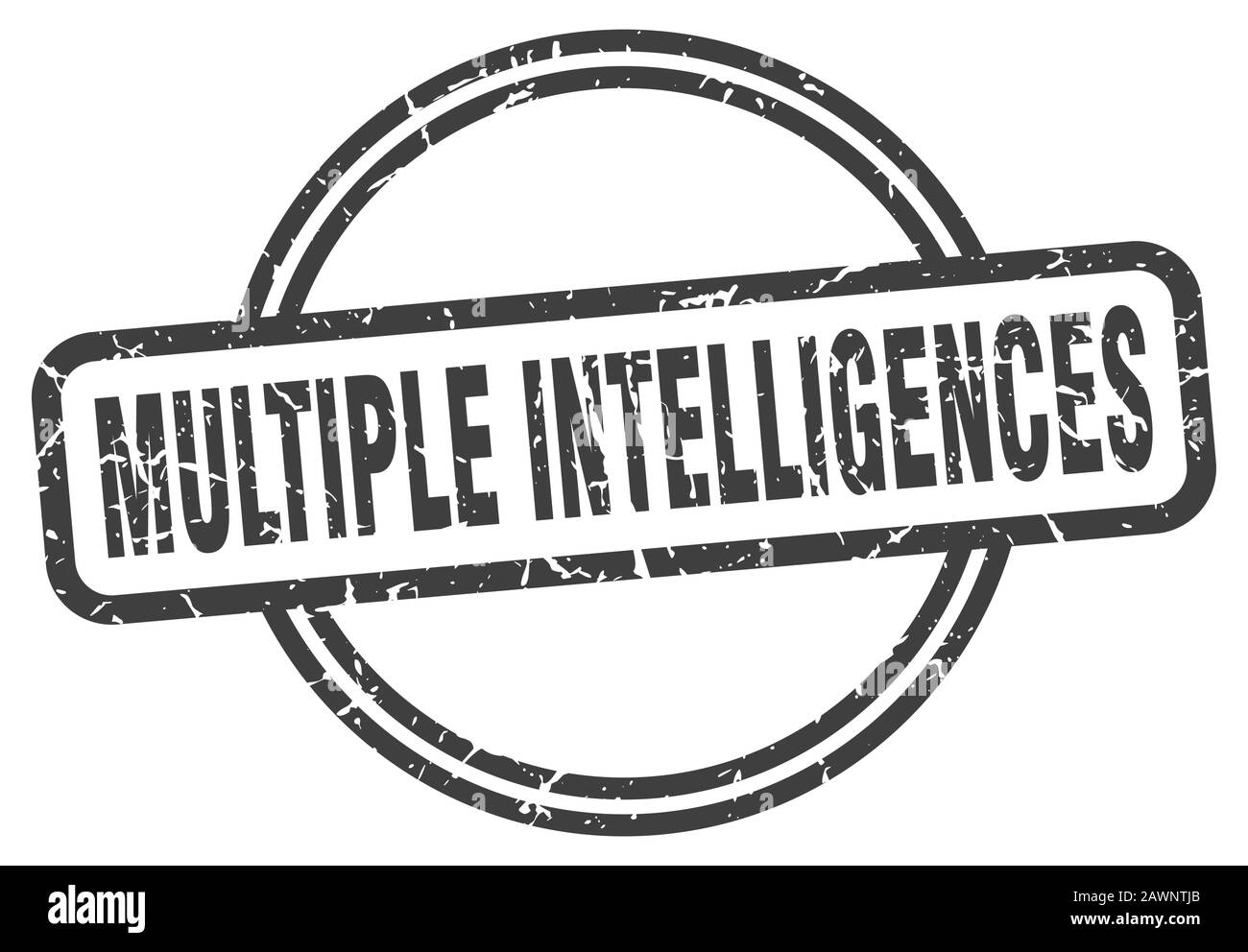 multiple intelligences stamp. multiple intelligences round vintage grunge sign. multiple ...