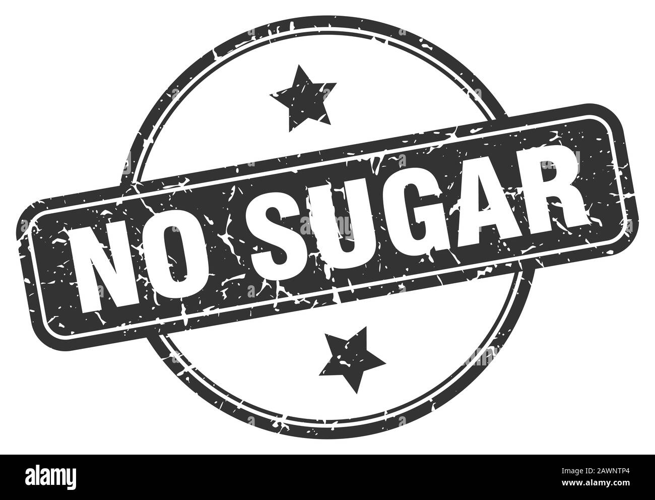 no sugar stamp. no sugar round vintage grunge sign. no sugar Stock ...