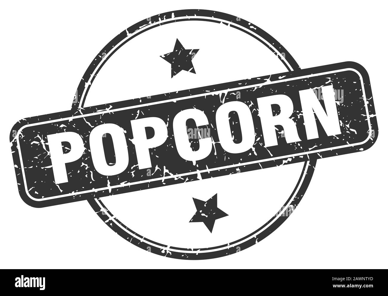 popcorn stamp. popcorn round vintage grunge sign. popcorn Stock Vector ...
