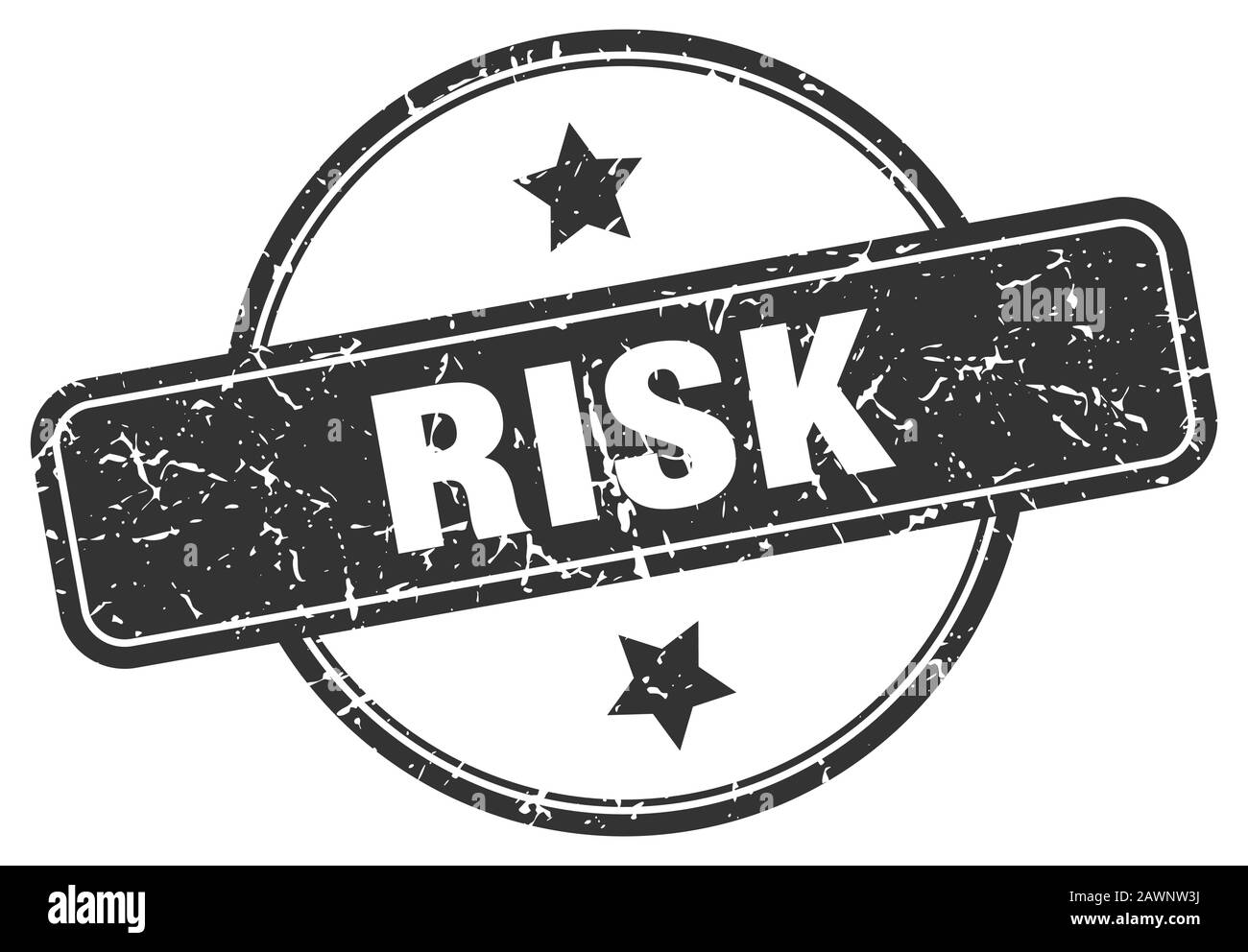 risk stamp. risk round vintage grunge sign. risk Stock Vector Image ...
