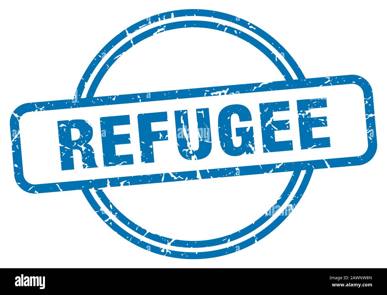 refugee stamp. refugee round vintage grunge sign. refugee Stock Vector ...