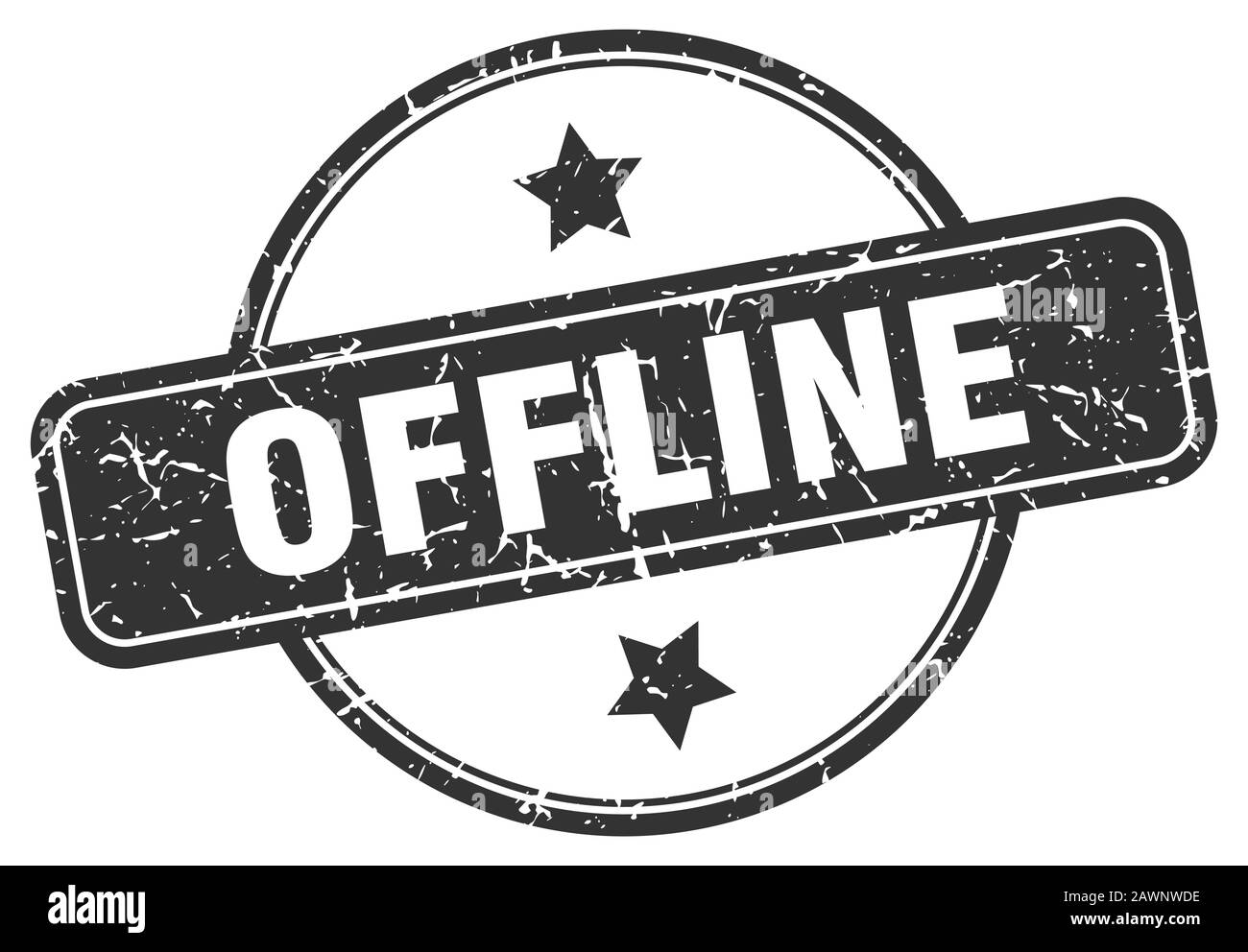 Offline sign grunge black hi-res stock photography and images - Alamy