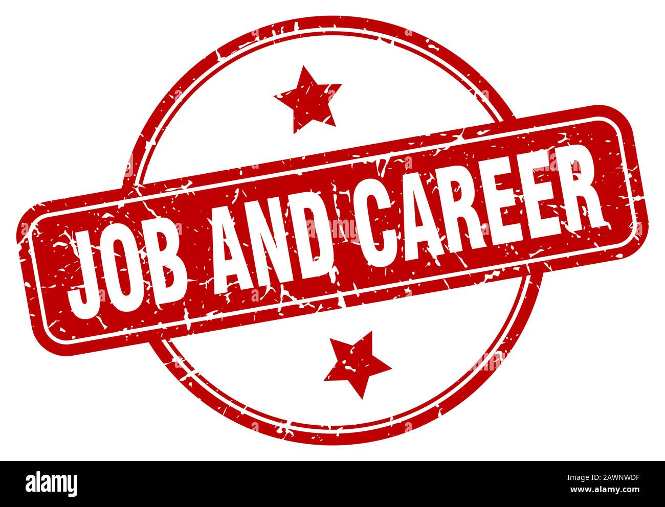 Job career round red sticker hi-res stock photography and images - Alamy