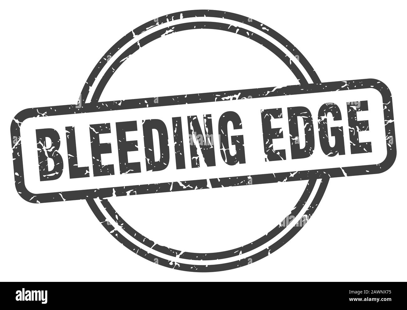 bleeding edge stamp. bleeding edge round vintage grunge sign. bleeding ...