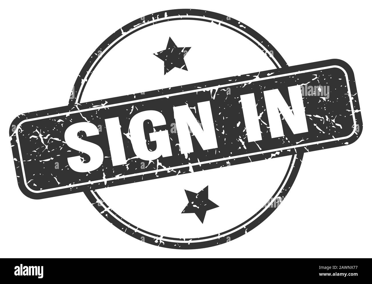 sign in stamp. sign in round vintage grunge sign. sign in Stock Vector ...