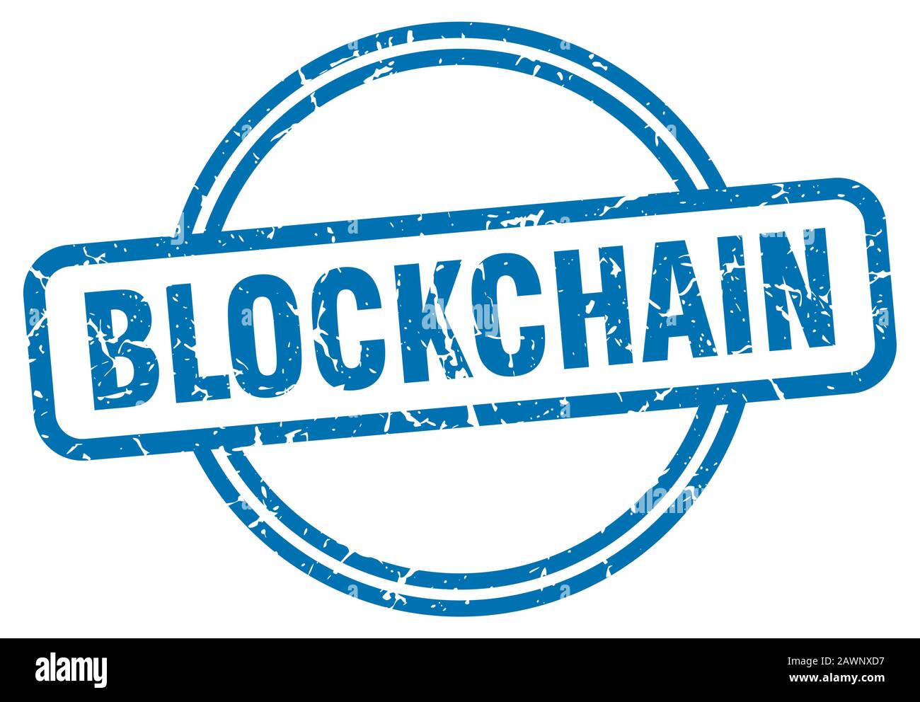 blockchain stamp. blockchain round vintage grunge sign. blockchain ...