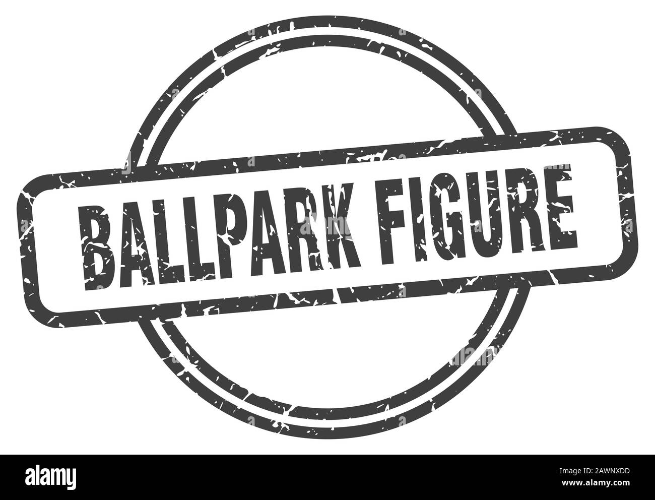 ballpark figure stamp. ballpark figure round vintage grunge sign ...
