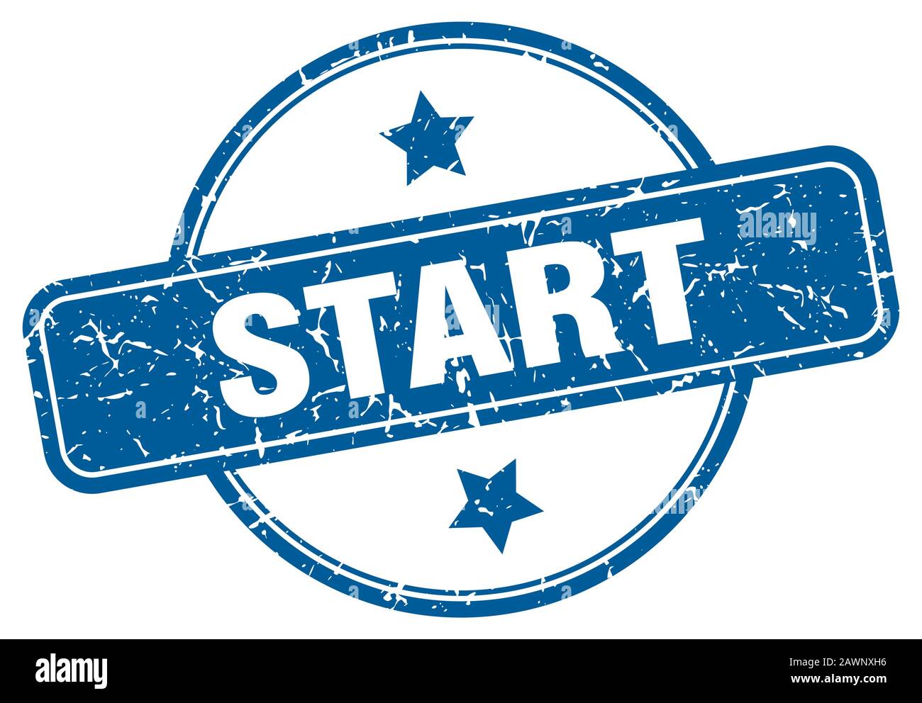 start stamp. start round vintage grunge sign. start Stock Vector Image ...